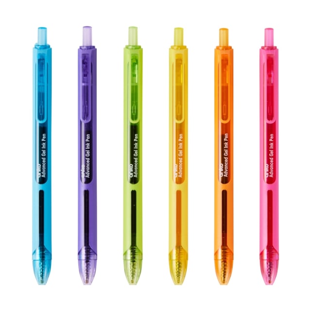 6 Pack Advanced Gel Ink Pens - Kmart NZ