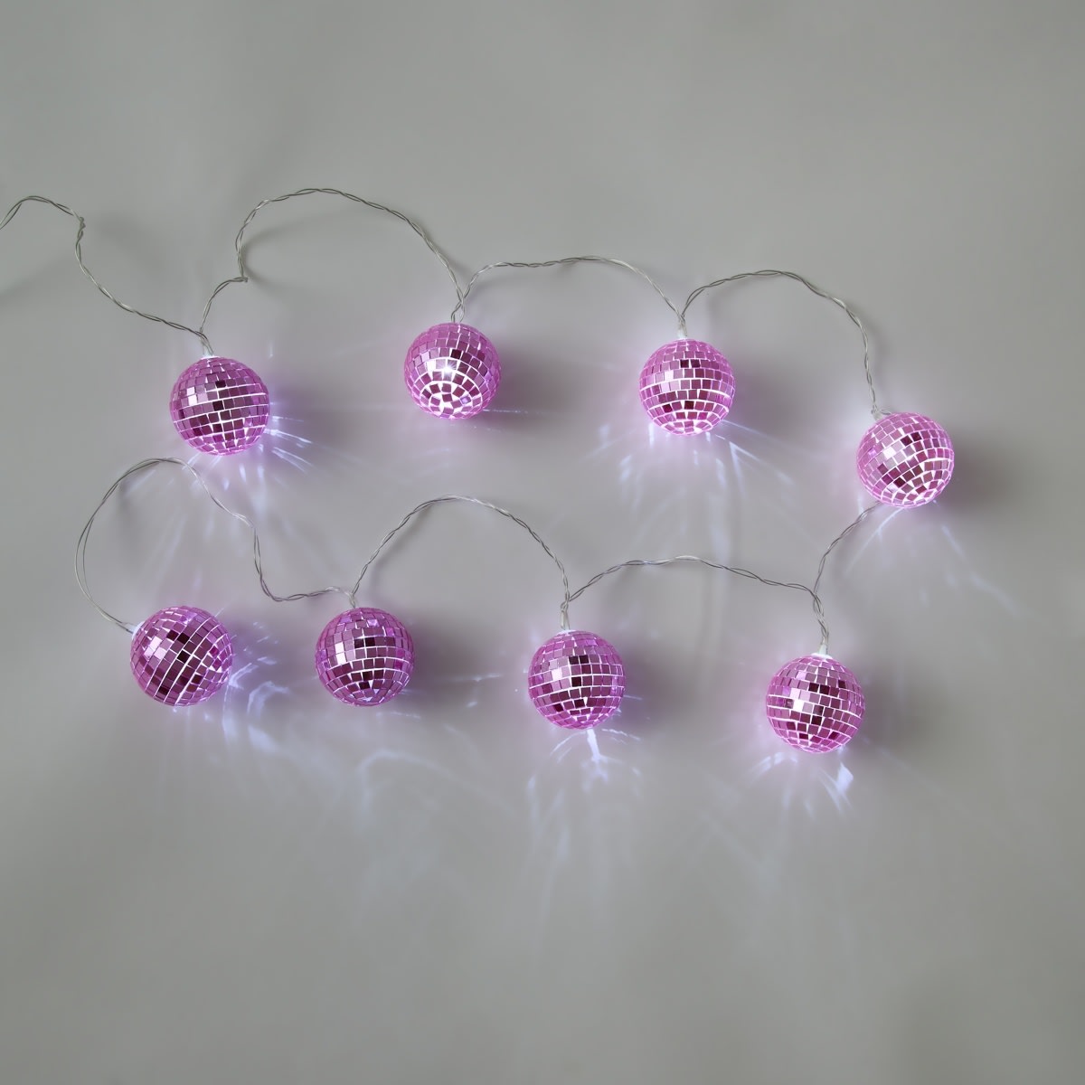 Pink Disco Ball String Lights - Kmart