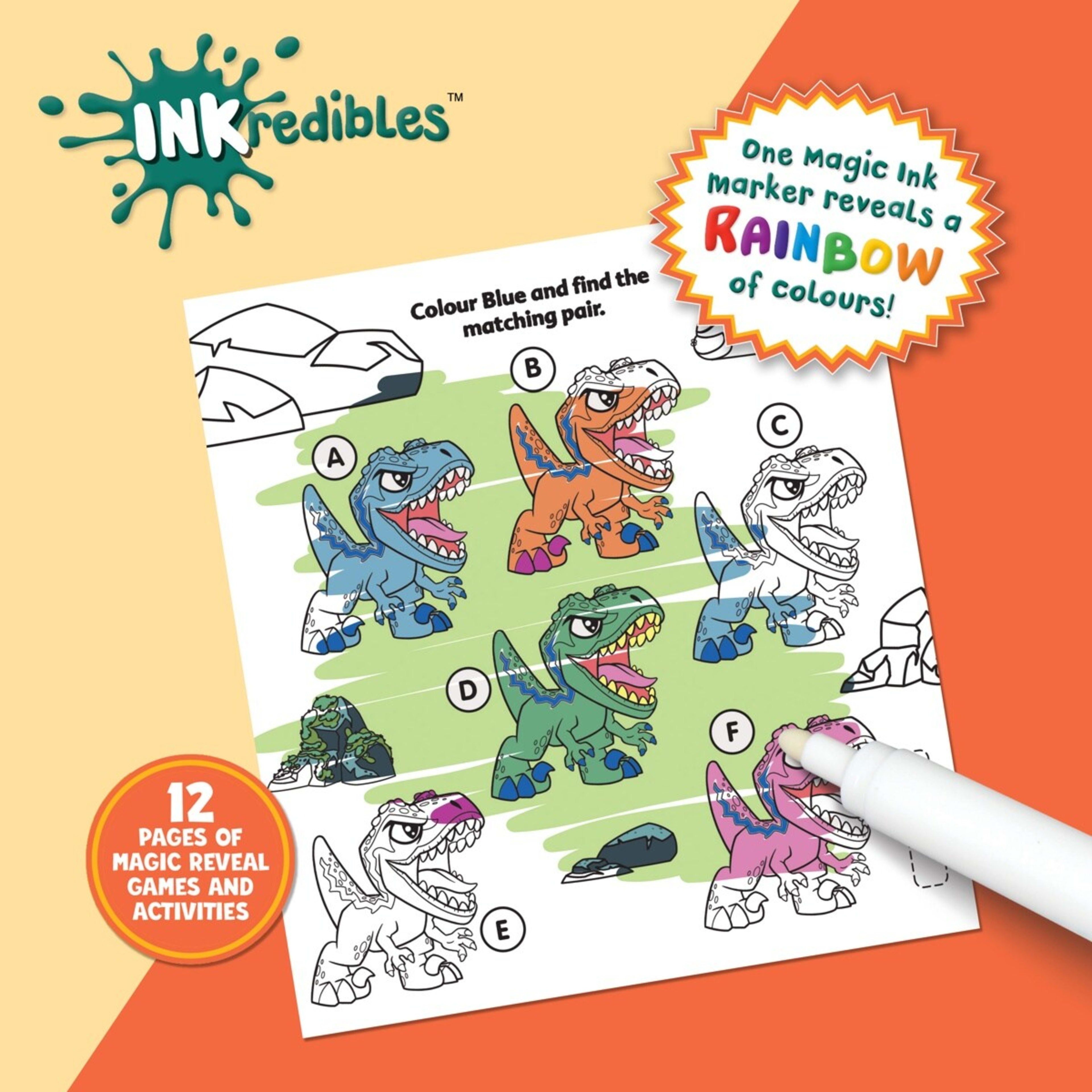 INKredibles Jurassic World Explorers Mess Free Magic Ink Pictures ...