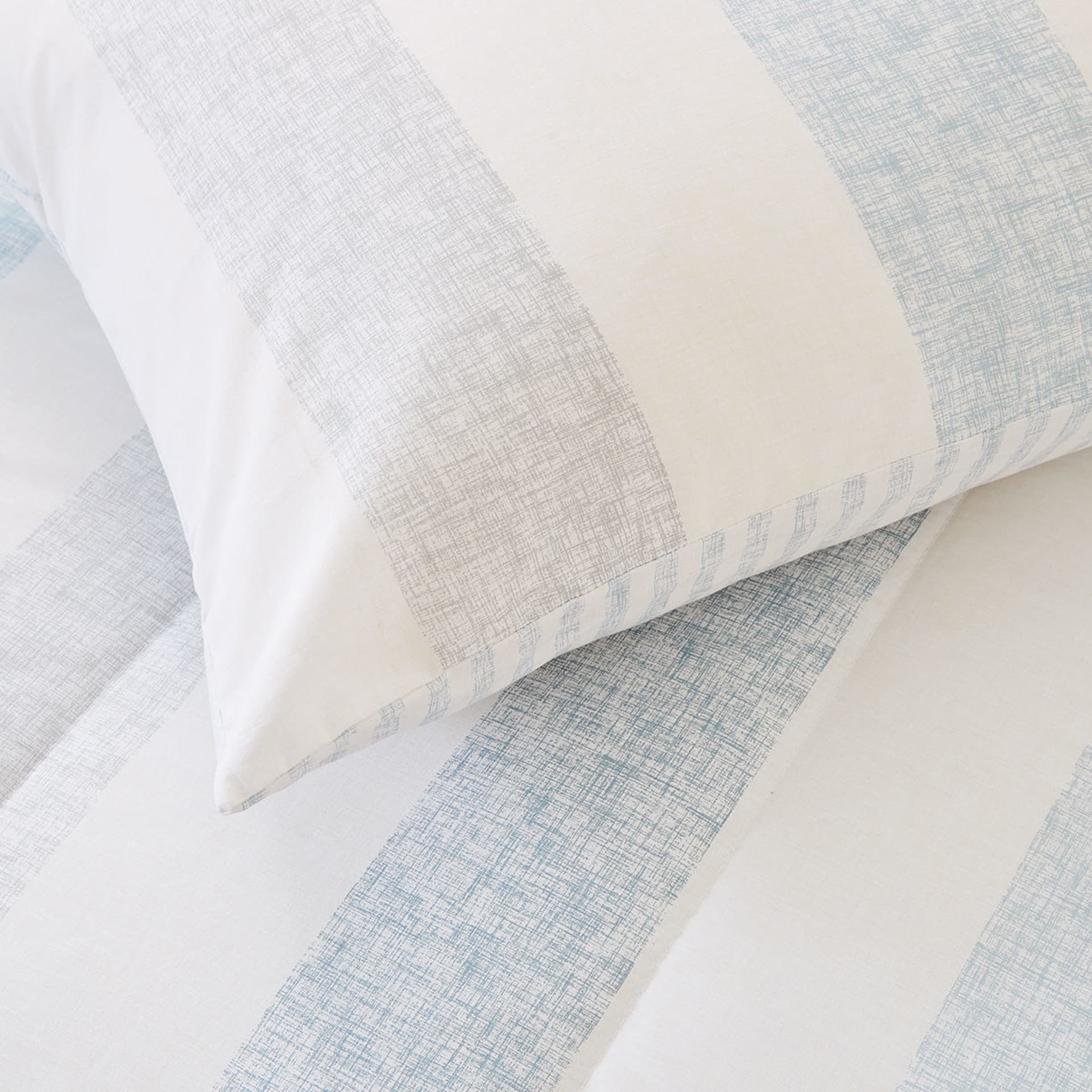 Quinn Cotton Rich Reversible Comforter Set - Double Bed, Blue - Kmart NZ