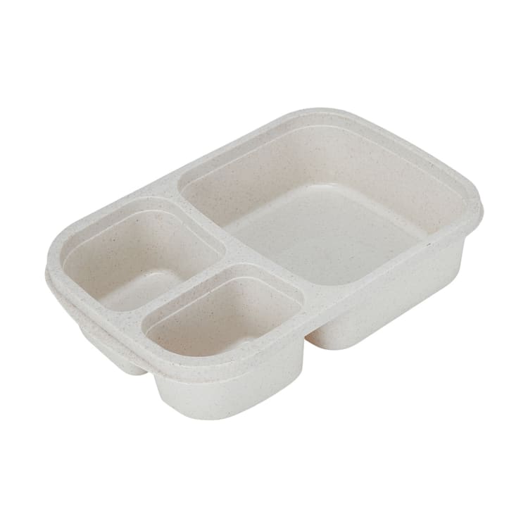 Oatmeal Wheat Straw 3 Section Container Lunch Box - Kmart NZ