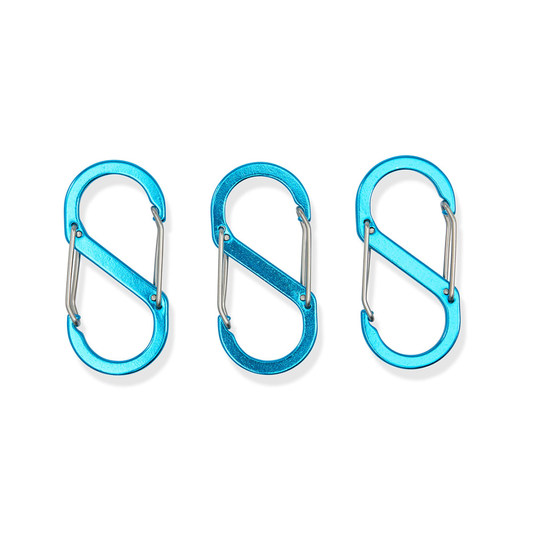 3 Pack Double Lock Hook Carabiners - Kmart