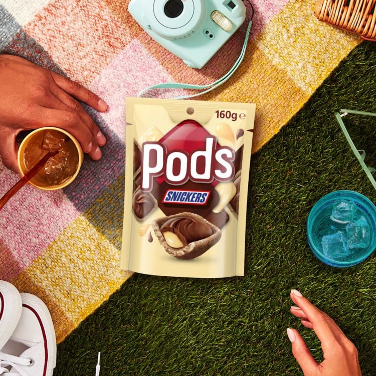 Pods Snickers Chocolate Snack & Share Bag 160g - Kmart