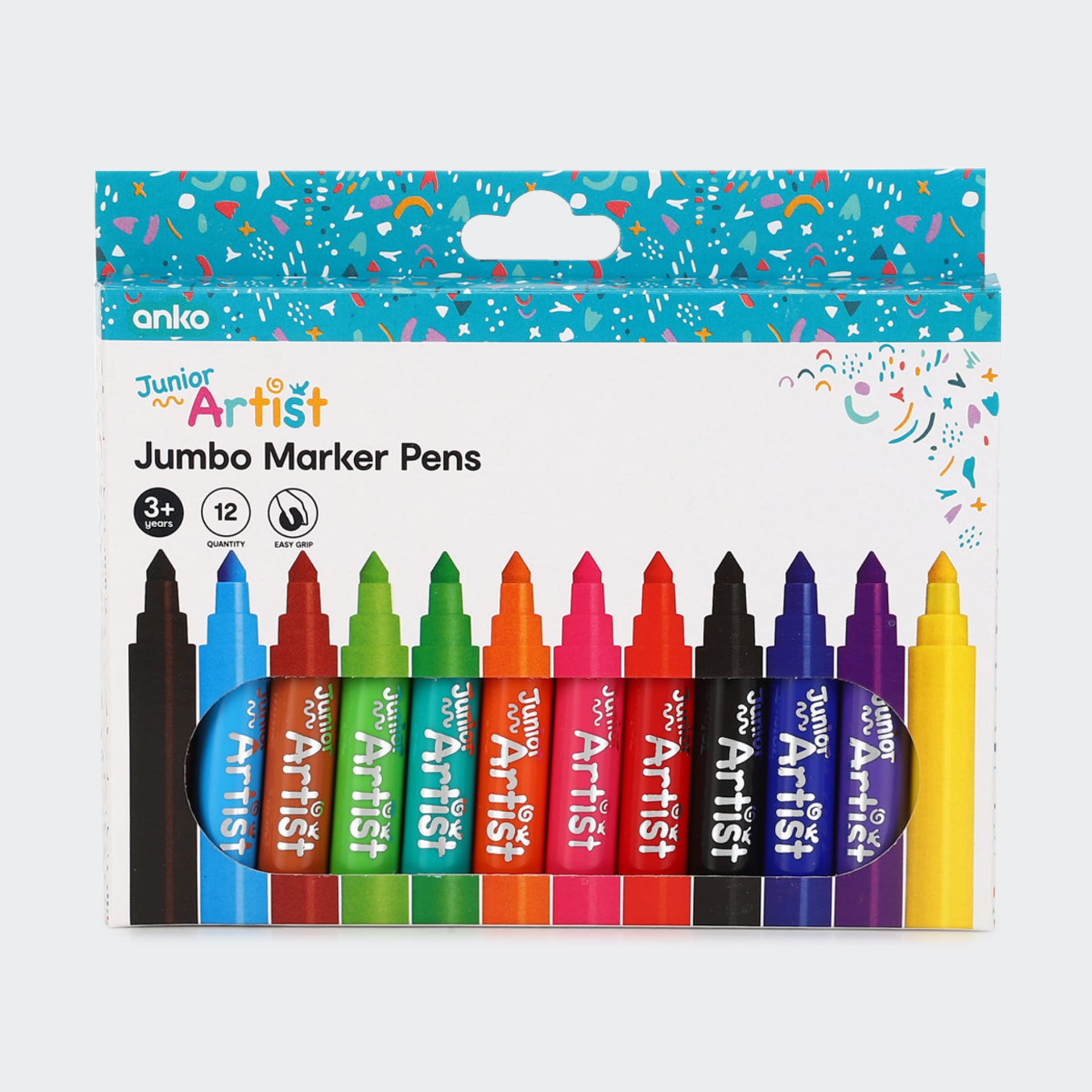 12 Pack Junior Artist Jumbo Marker Pens - Kmart