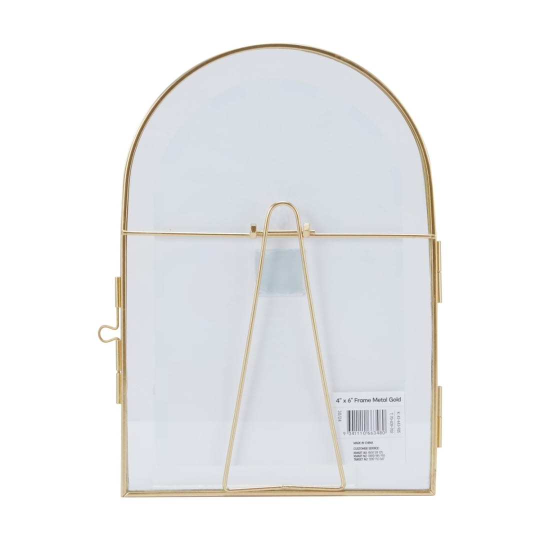 4in. x 6in. Photo Frame - Metal, Gold Look - Kmart