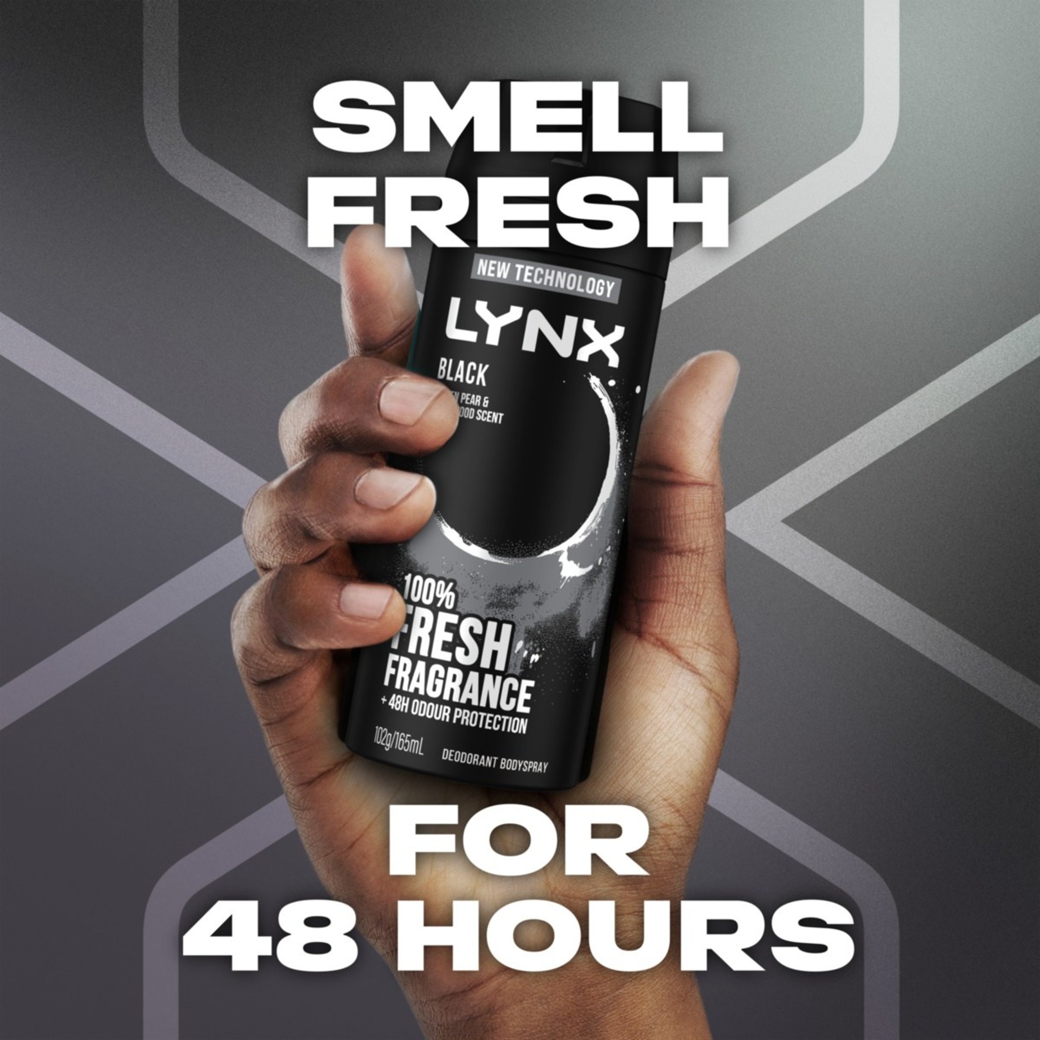 LYNX Black Deodorant Bodyspray - Frozen Pear and Cedar Wood Scented - Kmart