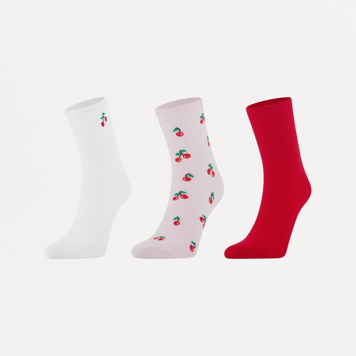 3 Pack Rib Quarter Crew Socks - Kmart NZ