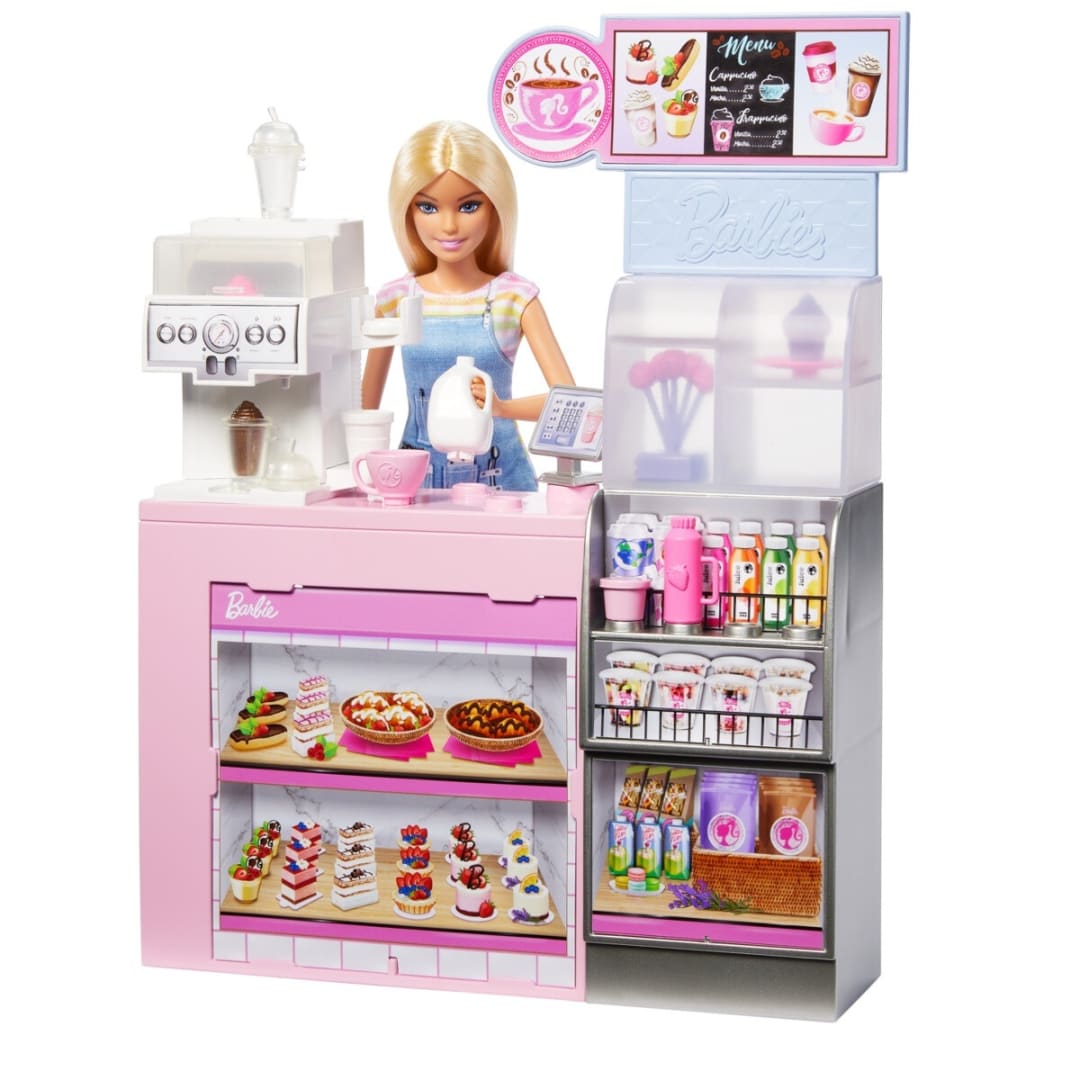 Barbie Coffee Shop Playset with Blonde Barista Doll - Kmart