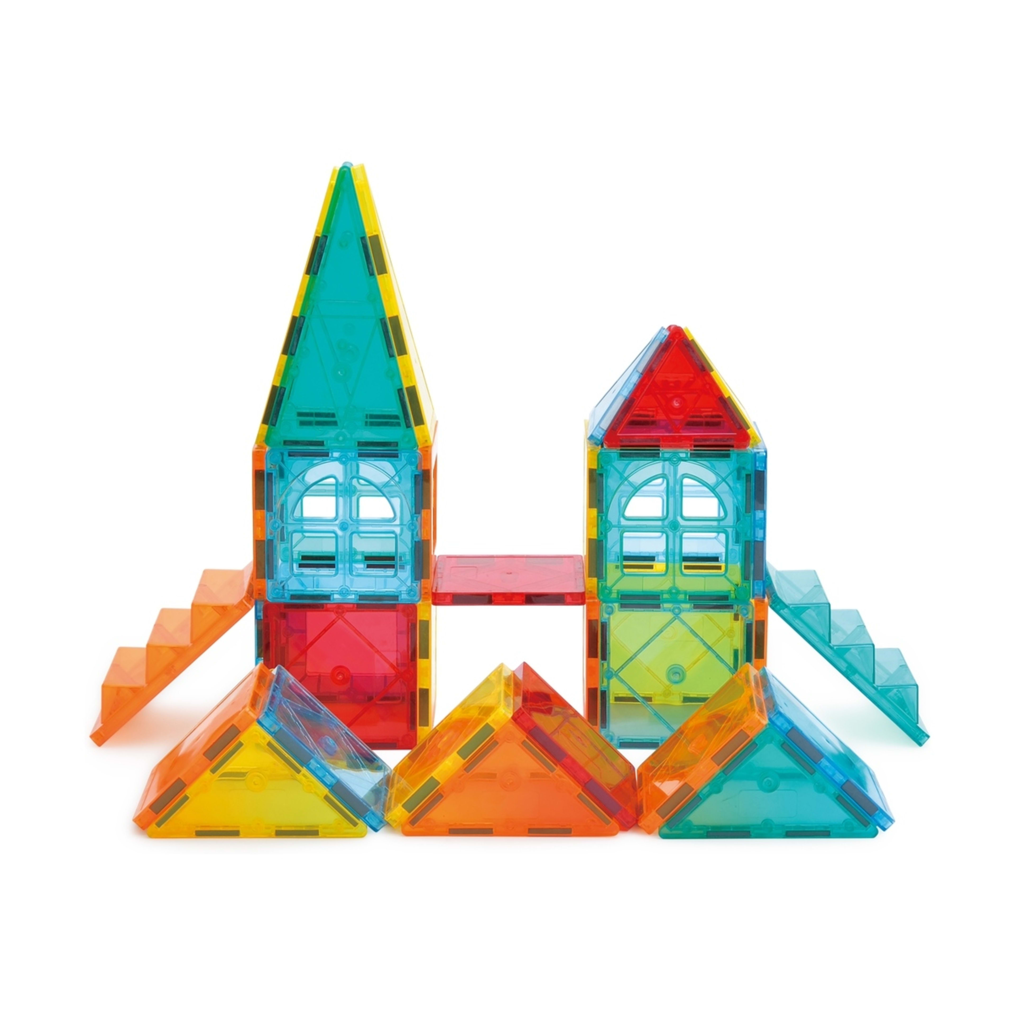 50 Piece Magnetic Tiles Castle Set - Kmart