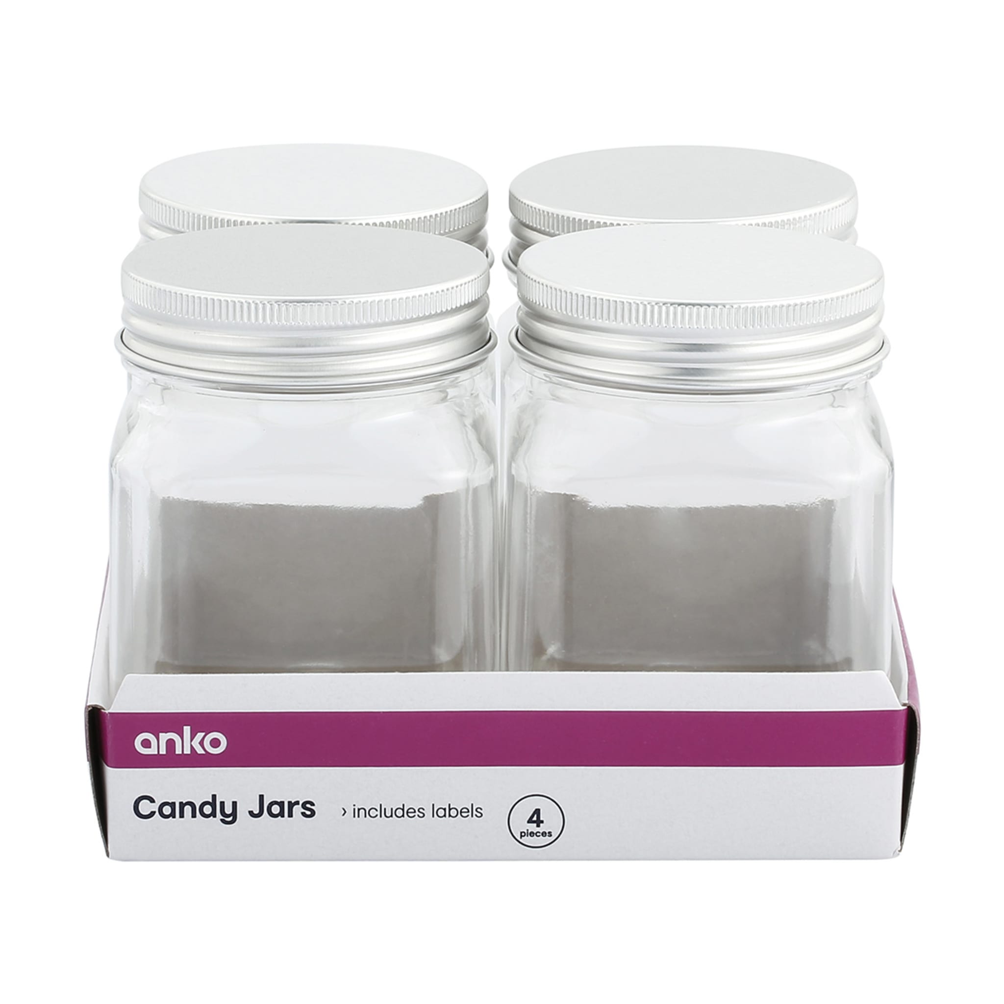 4 Pack Candy Jars - Kmart