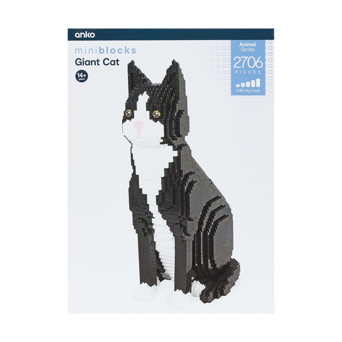2706 Piece Mini Blocks Animal Series: Giant Cat - Kmart