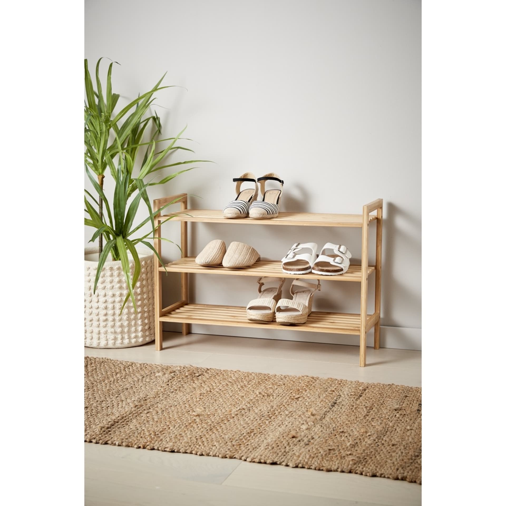 3 Tier Stackable Bamboo Shoe Rack - Kmart
