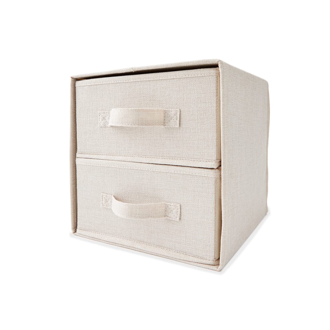Linen Look Drawer Set - Beige - Kmart