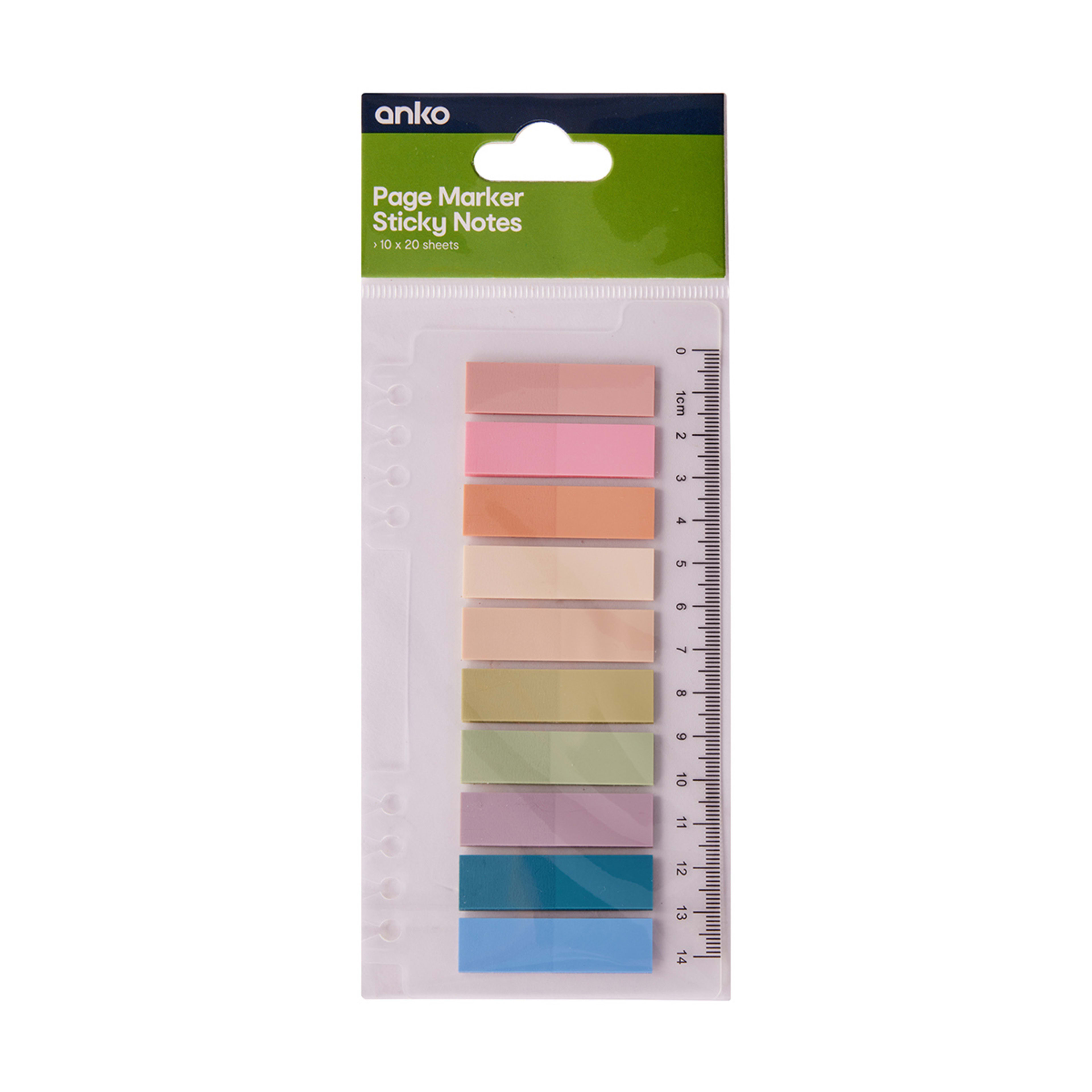 10 Pack Page Marker Sticky Notes - Kmart
