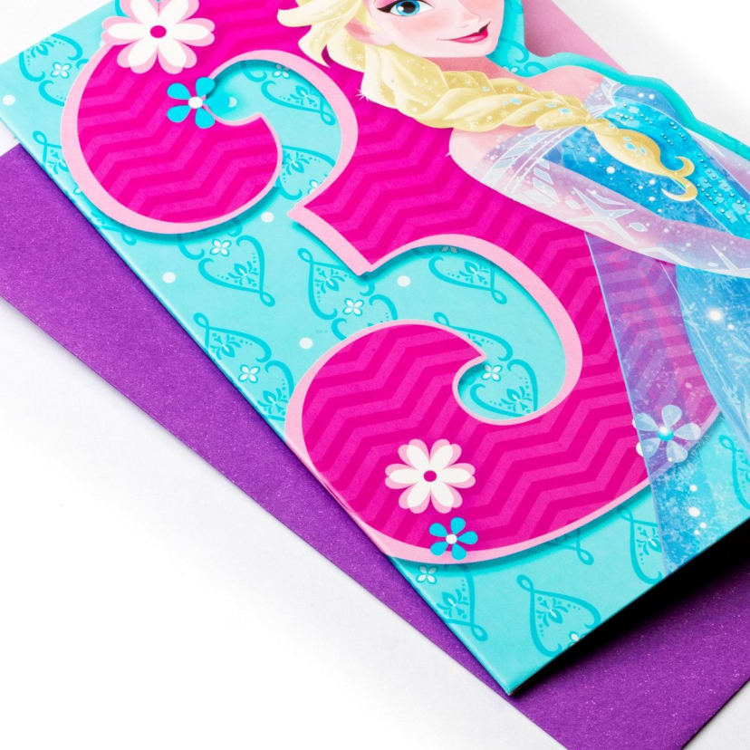 Hallmark Disney Frozen Elsa Birthday Card - Age 3 - Kmart