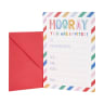 8 Pack Bright Party Invitations - Kmart
