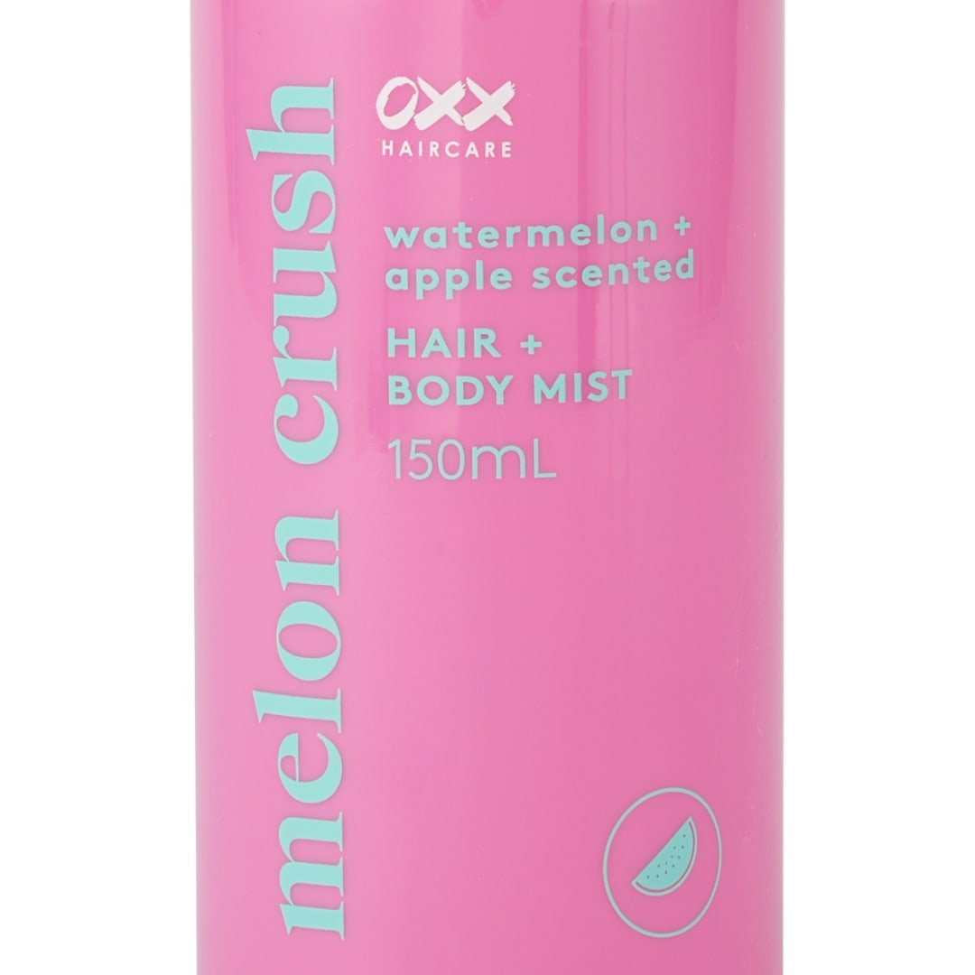 OXX Haircare Melon Crush Hair and Body Mist 150ml - Watermelon and Apple Scented - Kmart