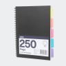 250 Page A4 5 Tab Notebook - Black - Kmart NZ