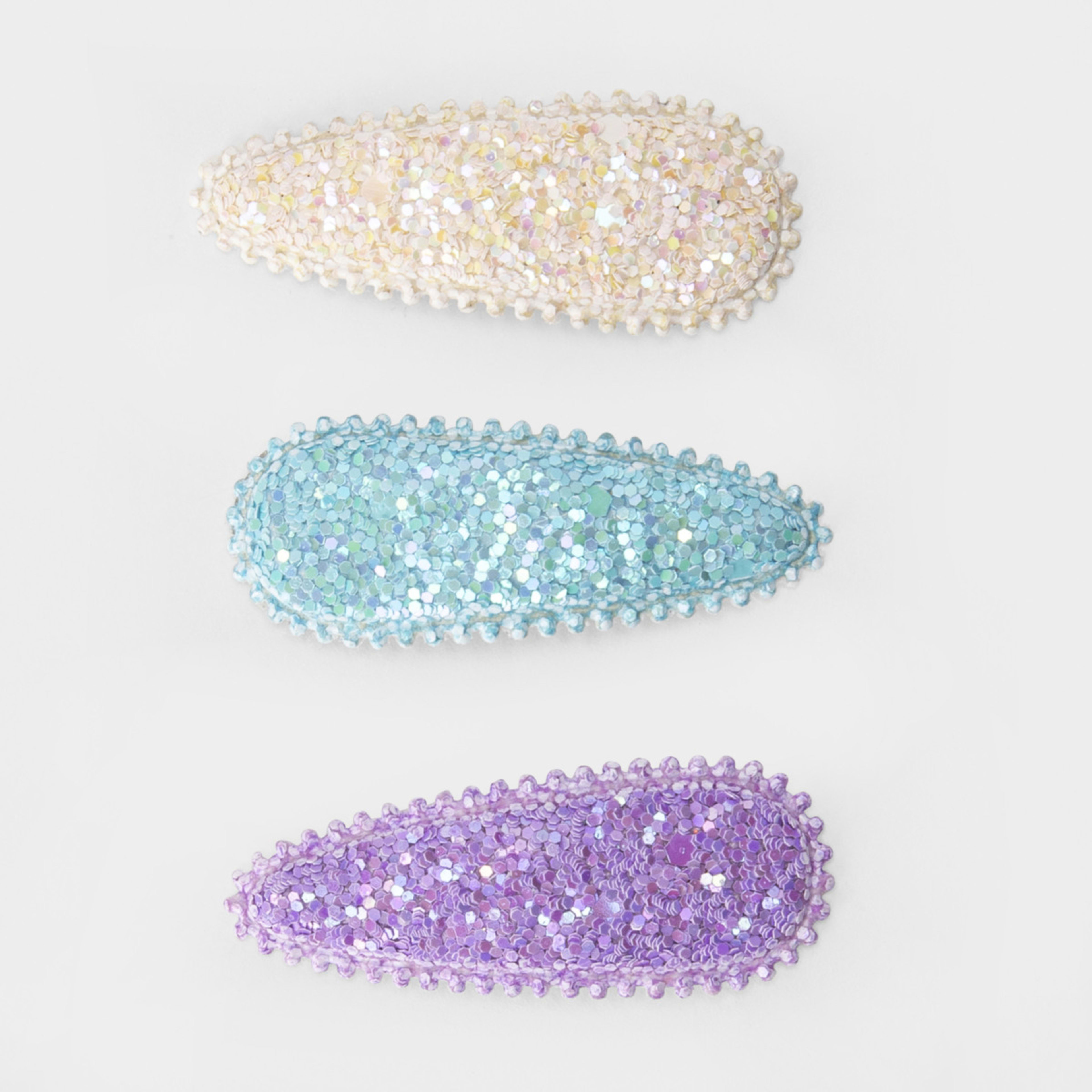 3 Pack Glitter Hair Clips - Kmart