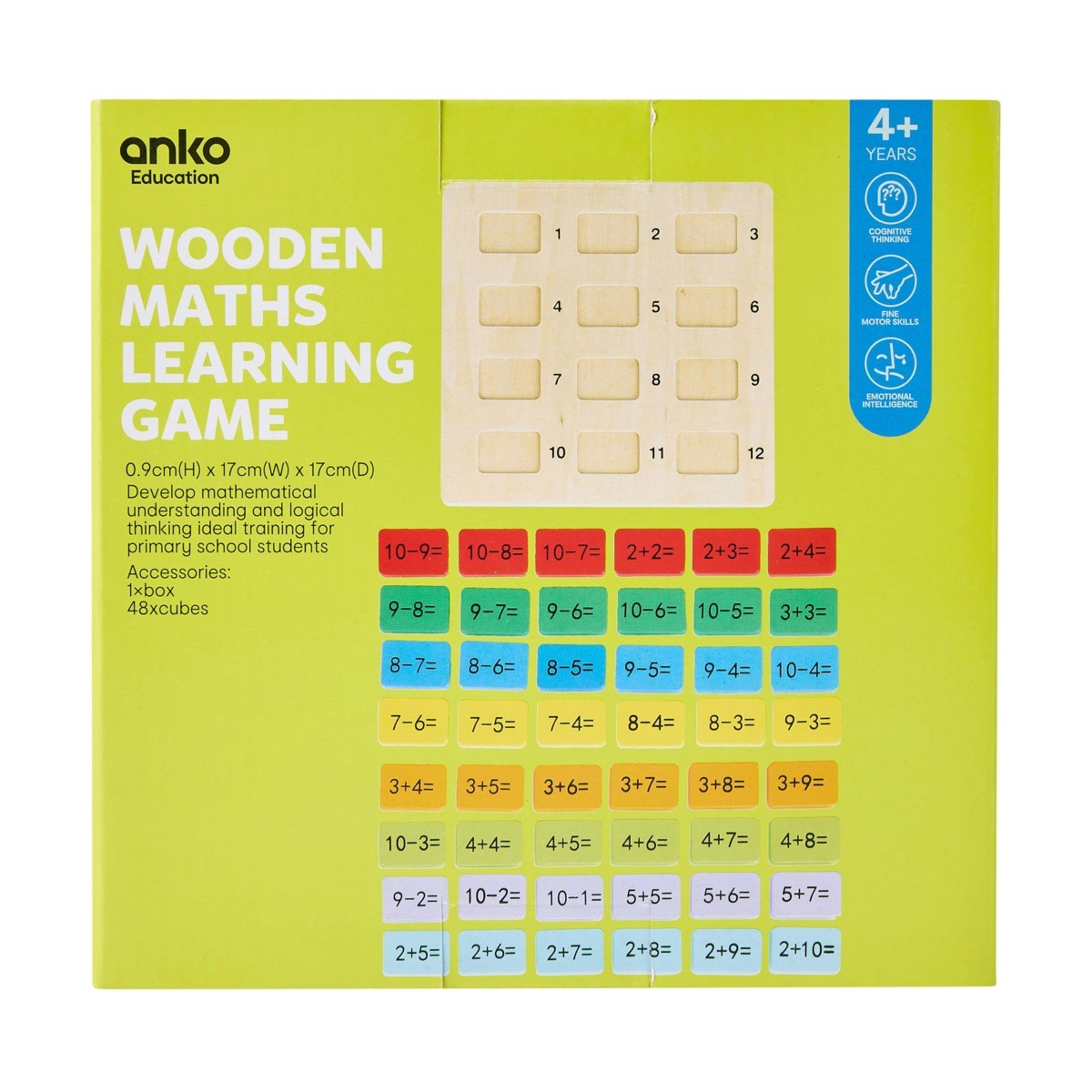 Wooden Maths Learning Game - Kmart