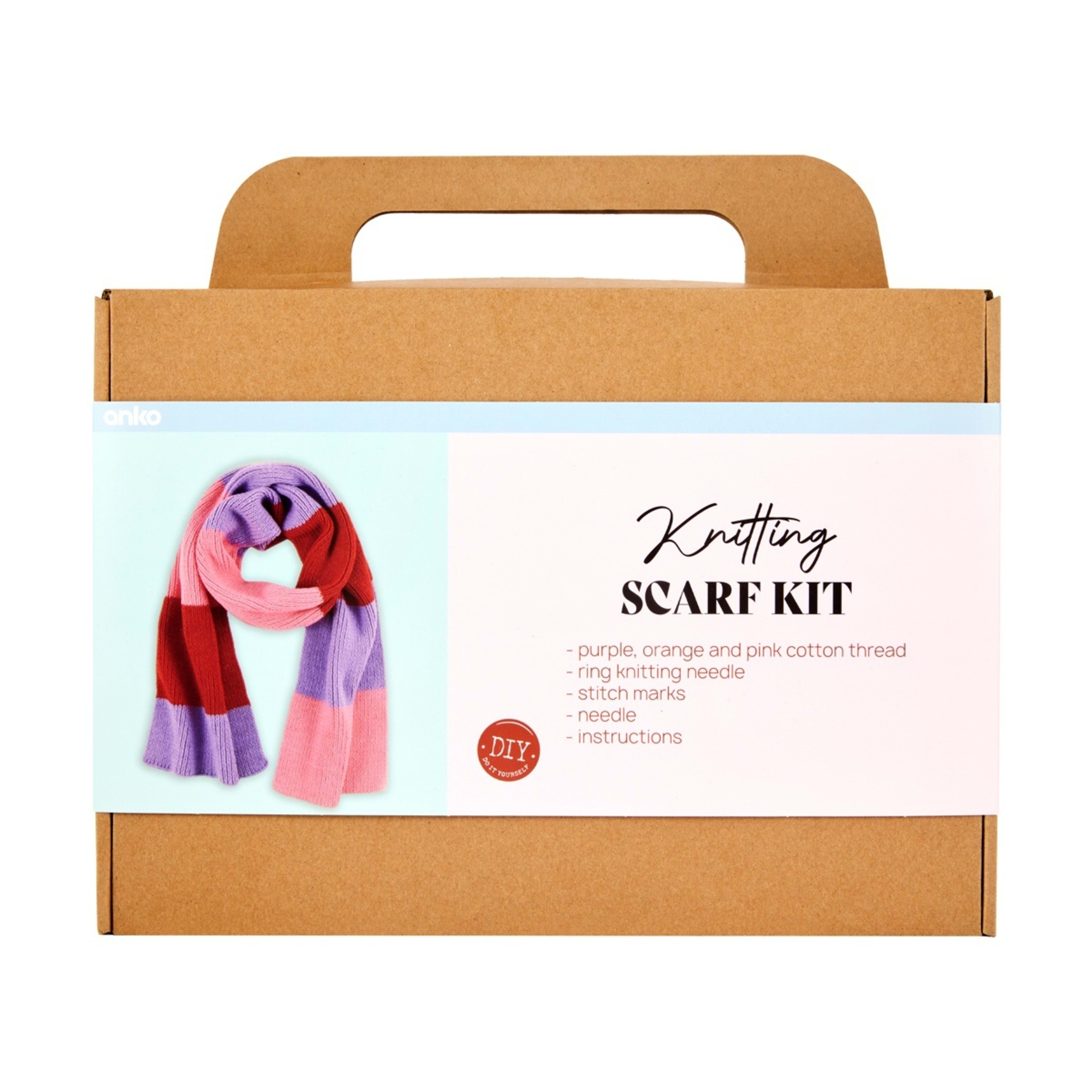 DIY Knitting Scarf Kit - Kmart