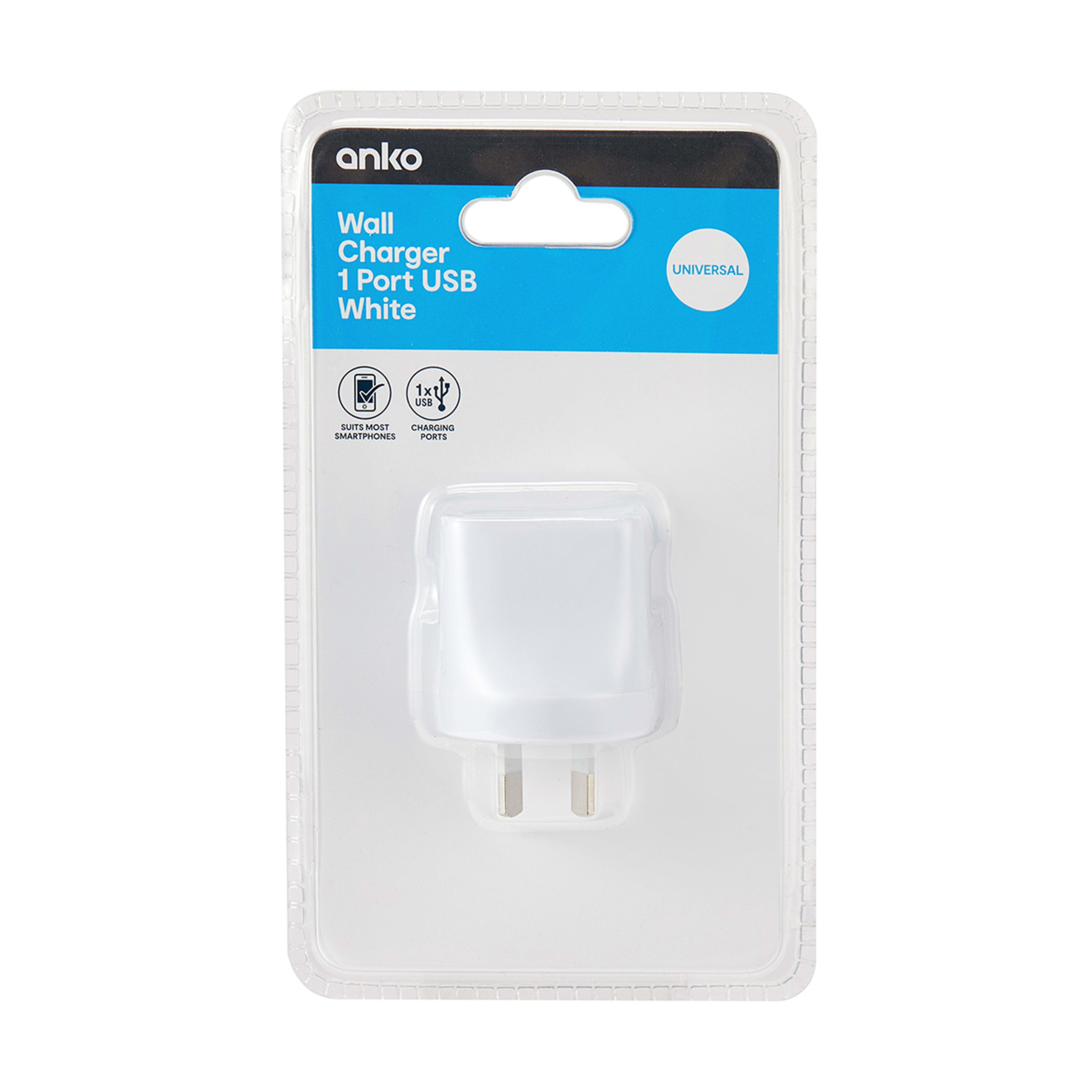 USB Wall Charger - White - Kmart