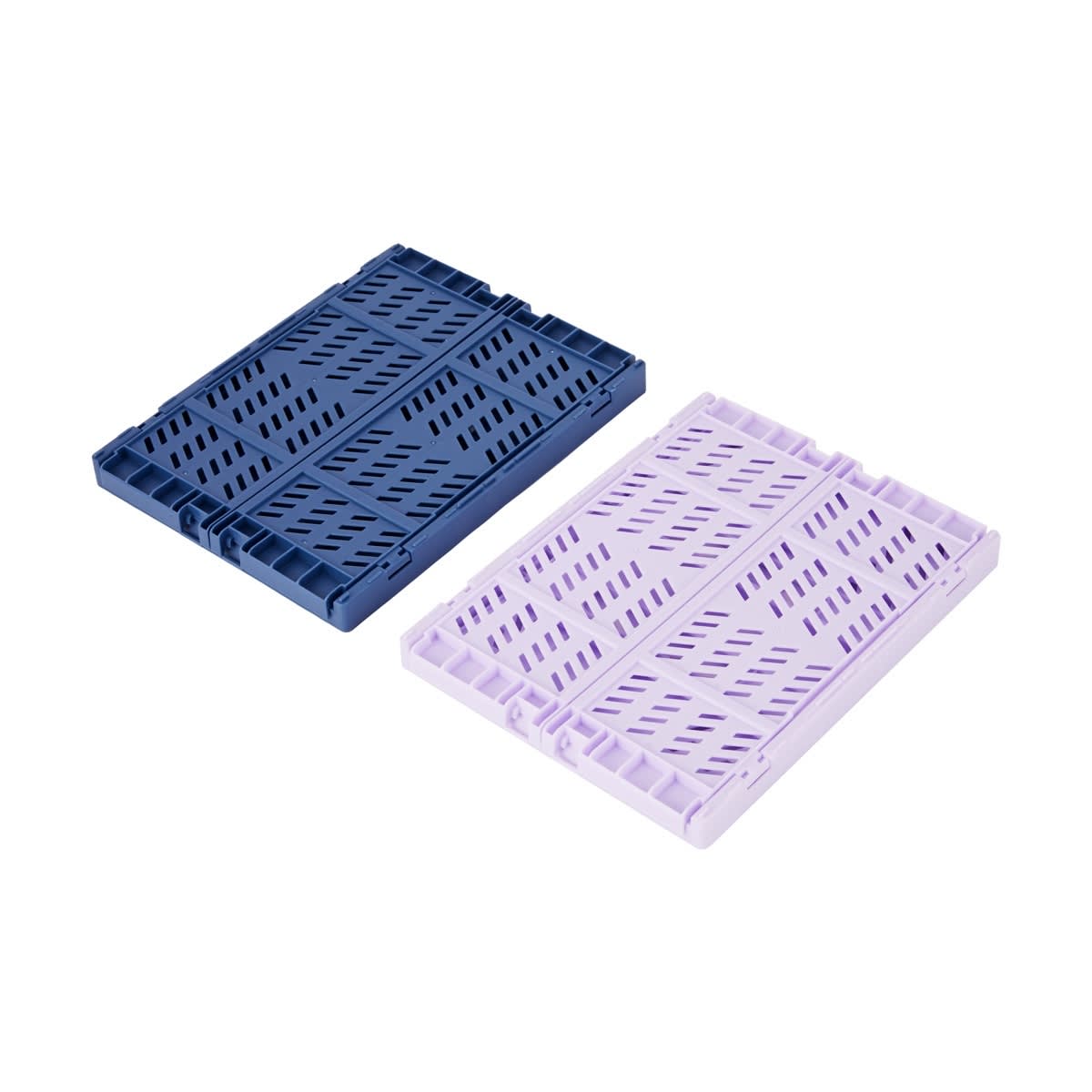 2 Pack Large Collapsible Containers - Purple and Navy - Kmart NZ