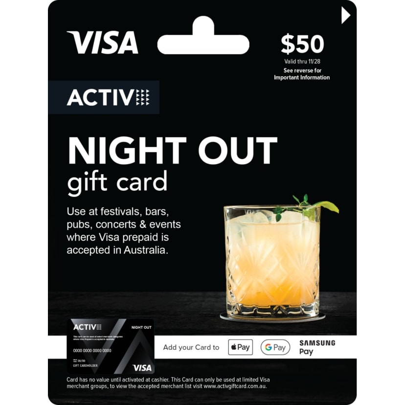 Activ VISA $50 Night Out Gift Card - Kmart