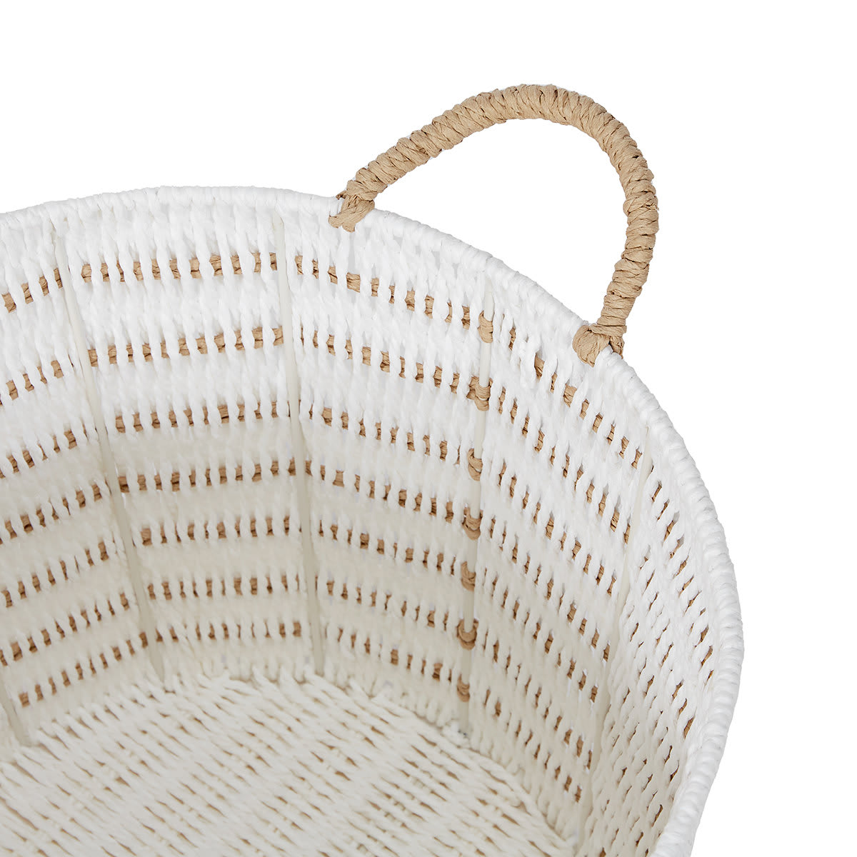 Round Paper Rope Round Basket - White - Kmart