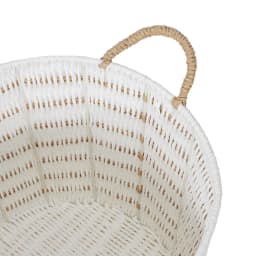 Round Paper Rope Round Basket - White - Kmart