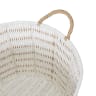 Round Paper Rope Round Basket - White - Kmart NZ