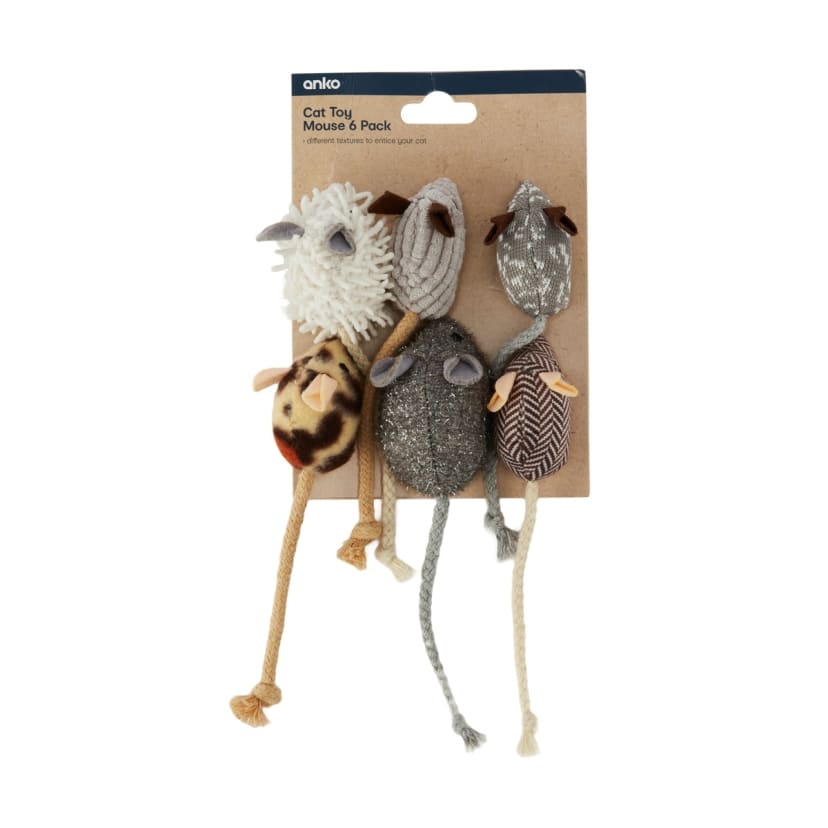 Cat Toy Mouse 6 Pack - Kmart