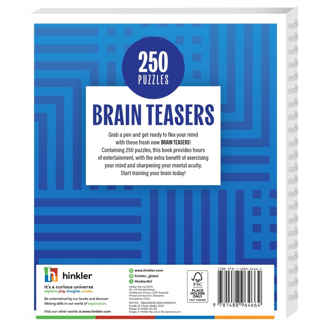 250 Puzzles: Brain Teasers - Book - Kmart