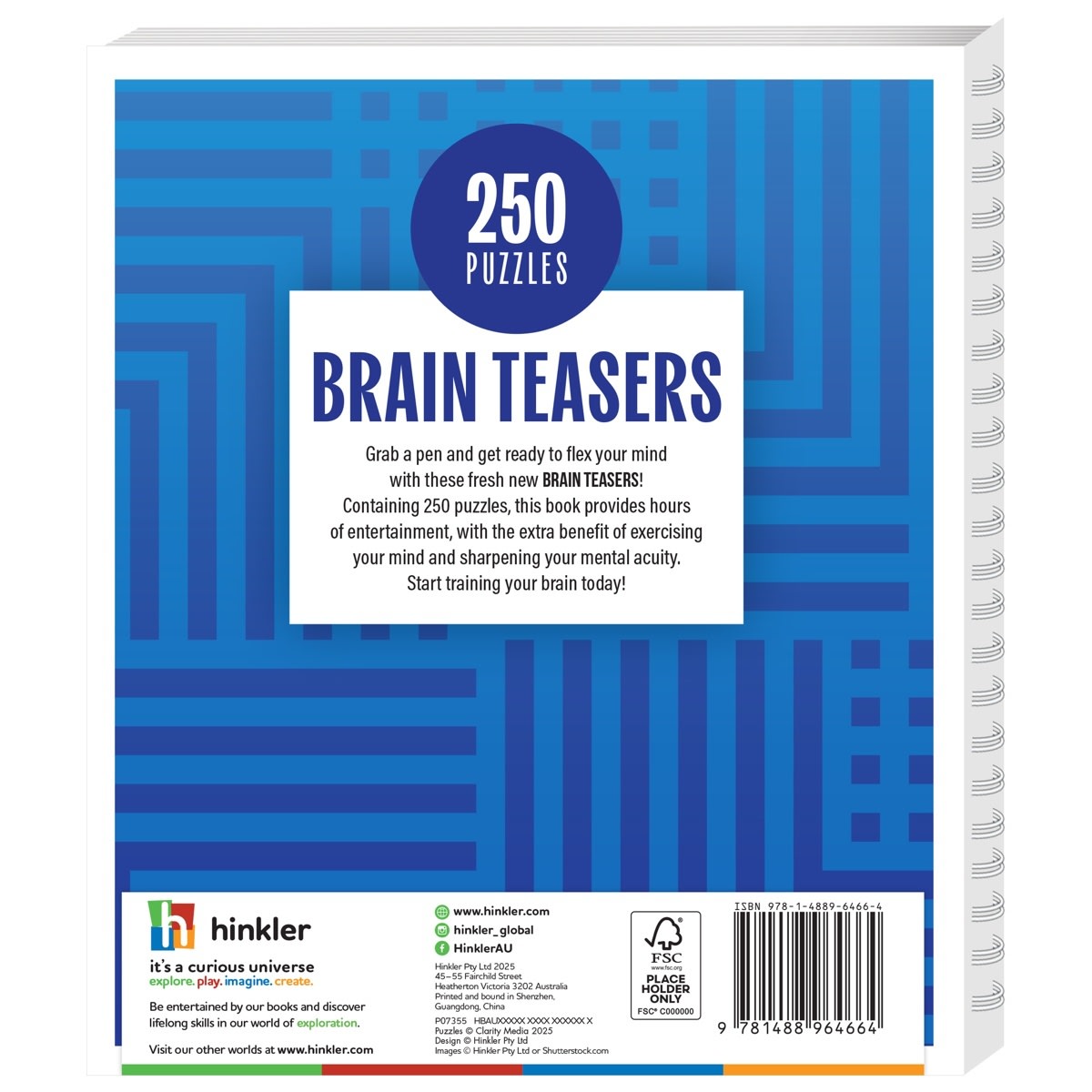 250 Puzzles: Brain Teasers - Book - Kmart NZ