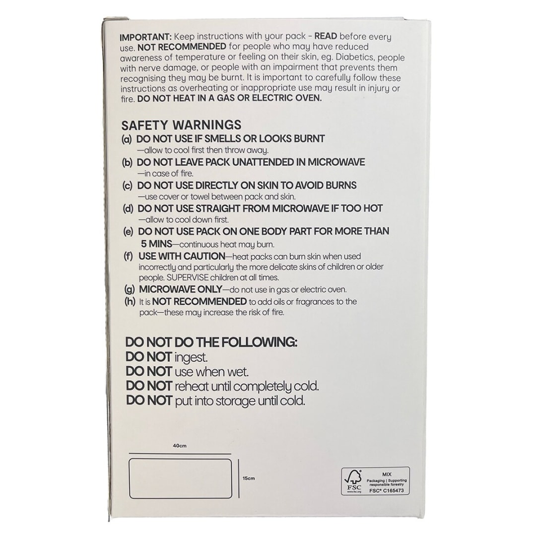 OXX Essentials Heat Pack Wheat Bag - Ice Blue - Kmart