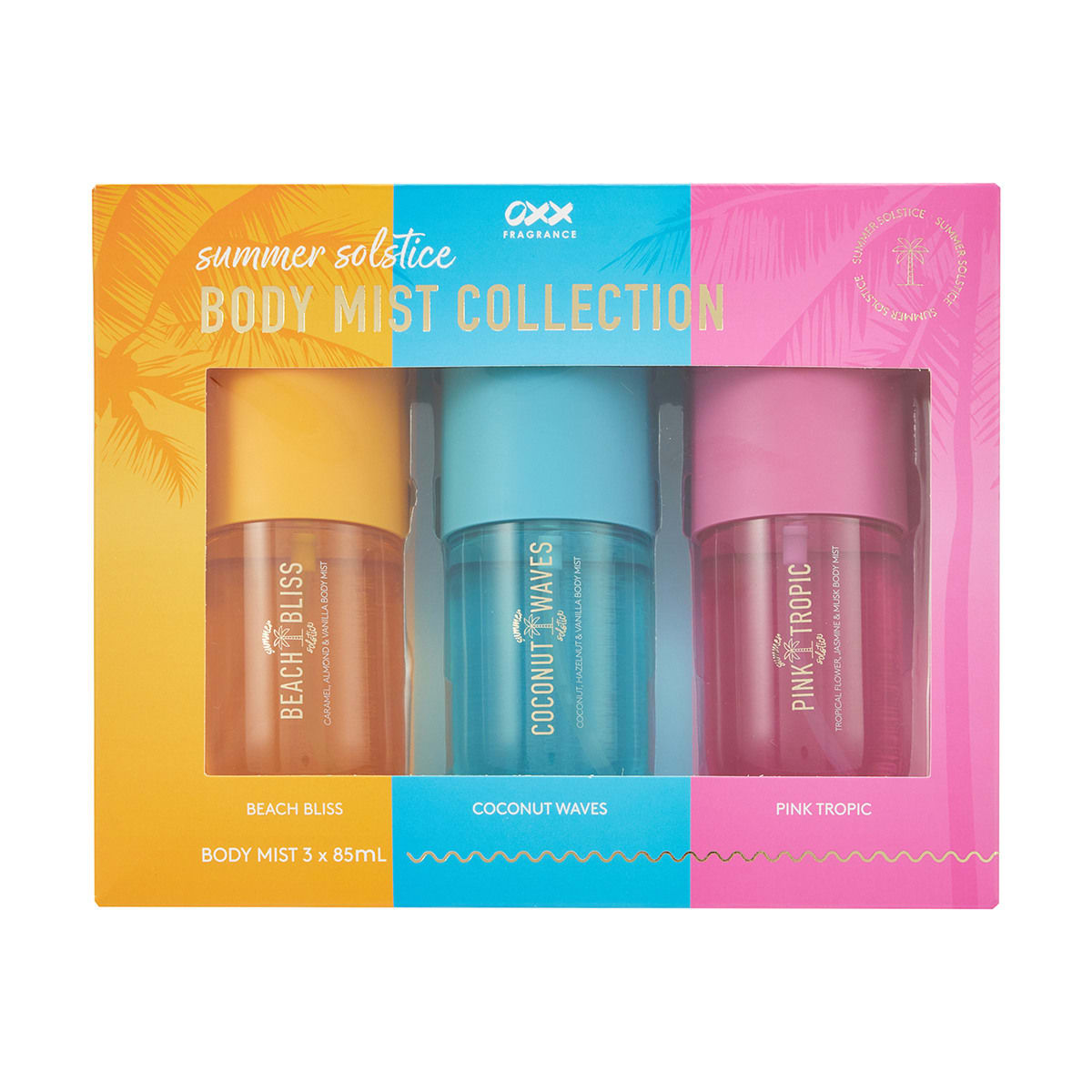 OXX Fragrance 3 Pack Summer Solstice Body Mist Collection - Kmart