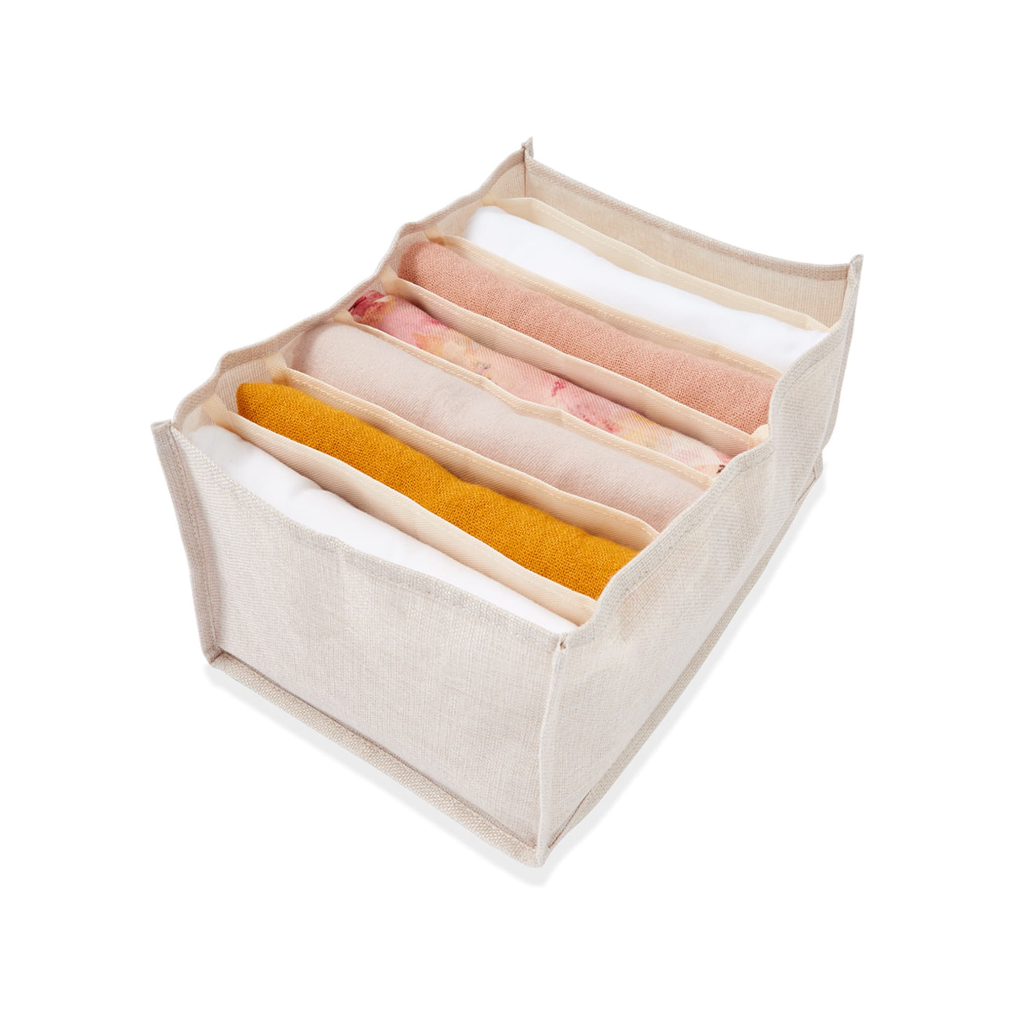 Linen Look Organiser - Wide, Beige - Kmart