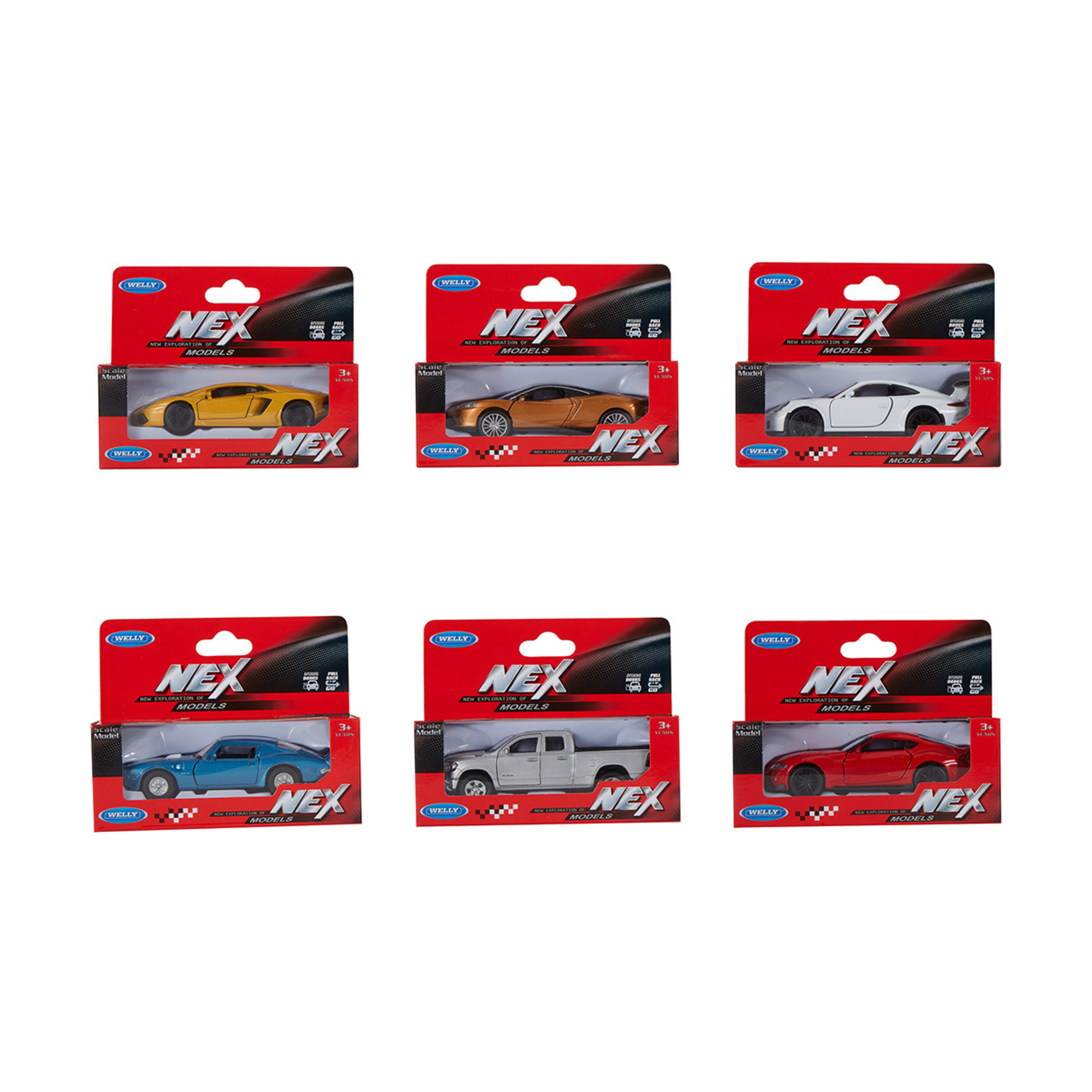 Welly NEX Models 1:38 Diecast Pull Back Cars - Assorted - Kmart