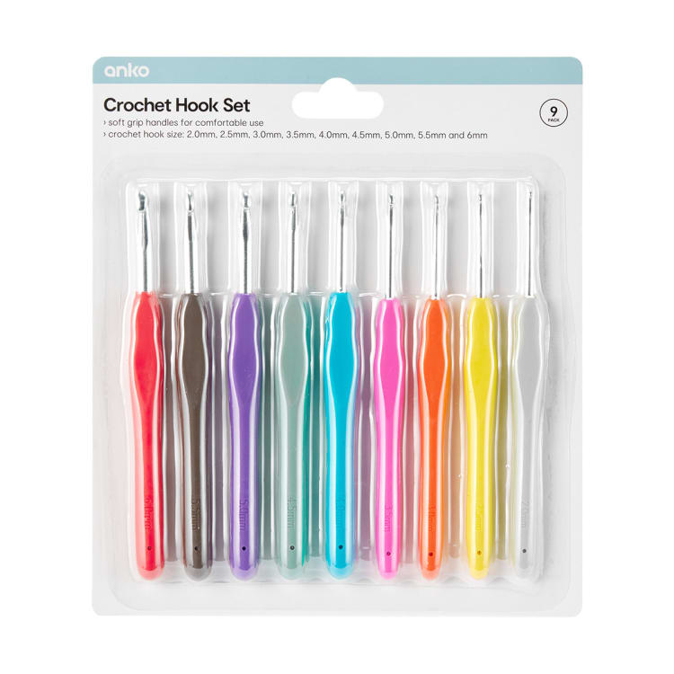9 Pack Crochet Hook Set - Kmart