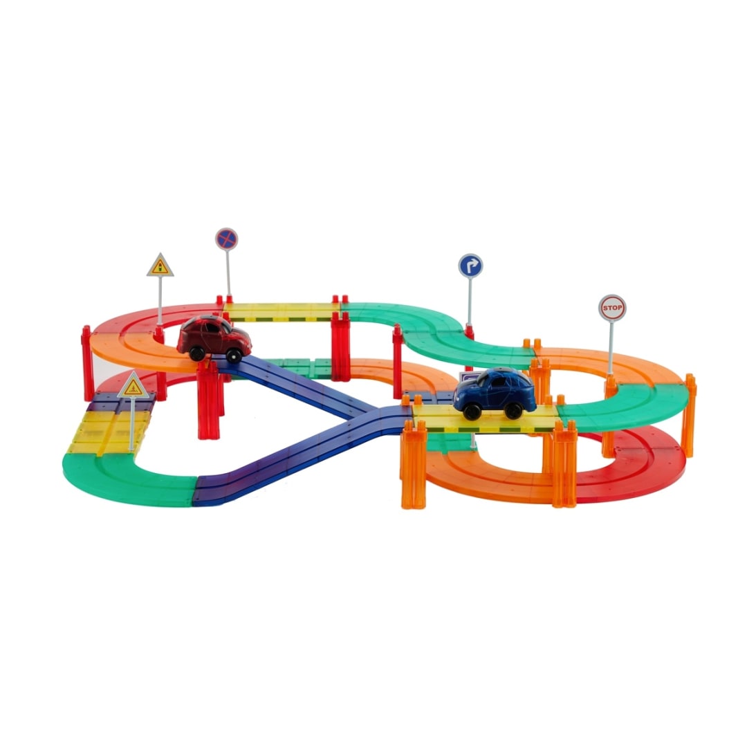 72 Piece Magnetic Race Track Set - Kmart