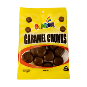 Rainbow Caramel Chunks 95g - Kmart