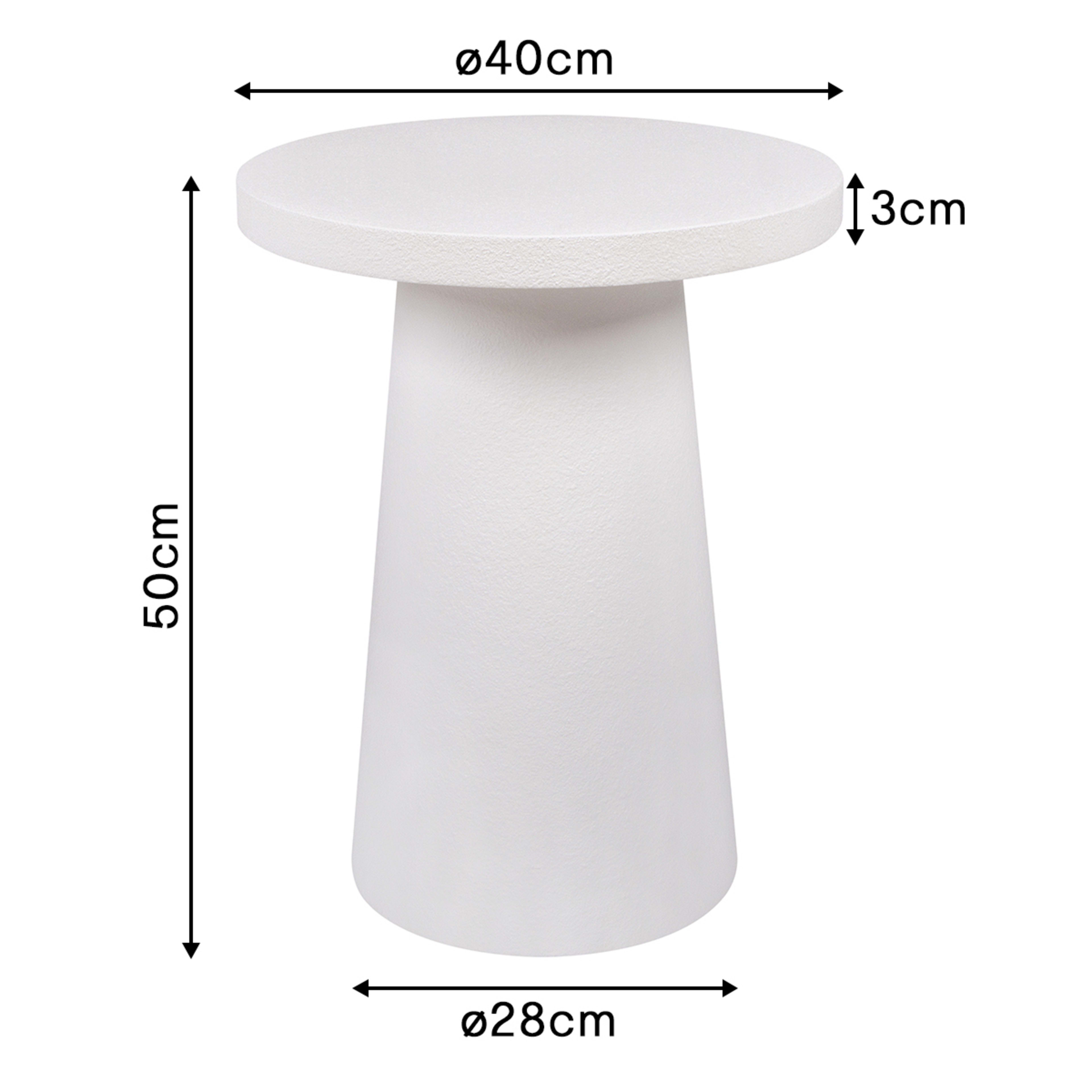 White Textured Side Table - Kmart