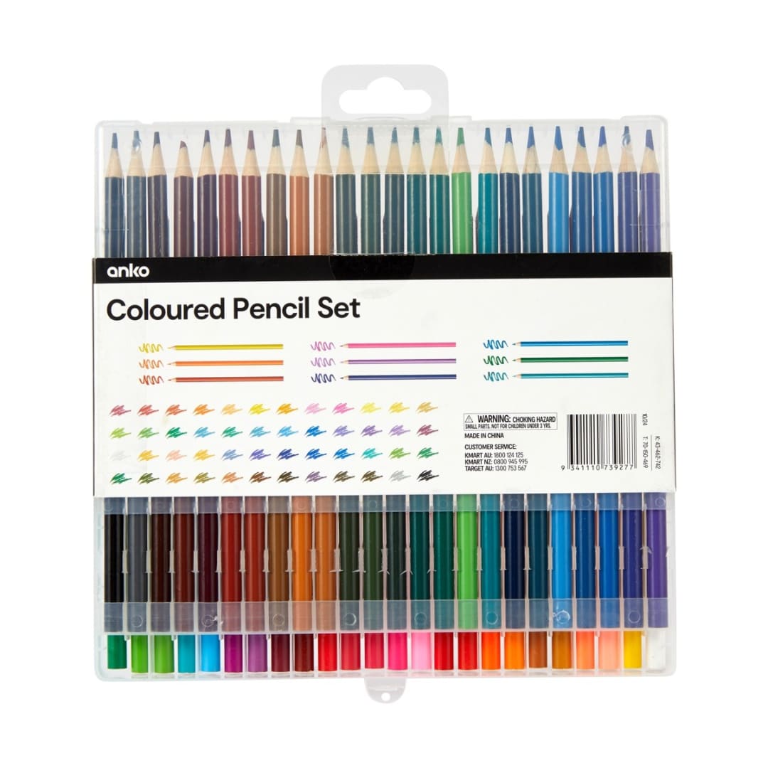 48 Piece Coloured Pencil Set - Kmart
