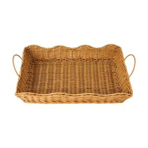 Wavy Edge Rattan Look Tray - Kmart