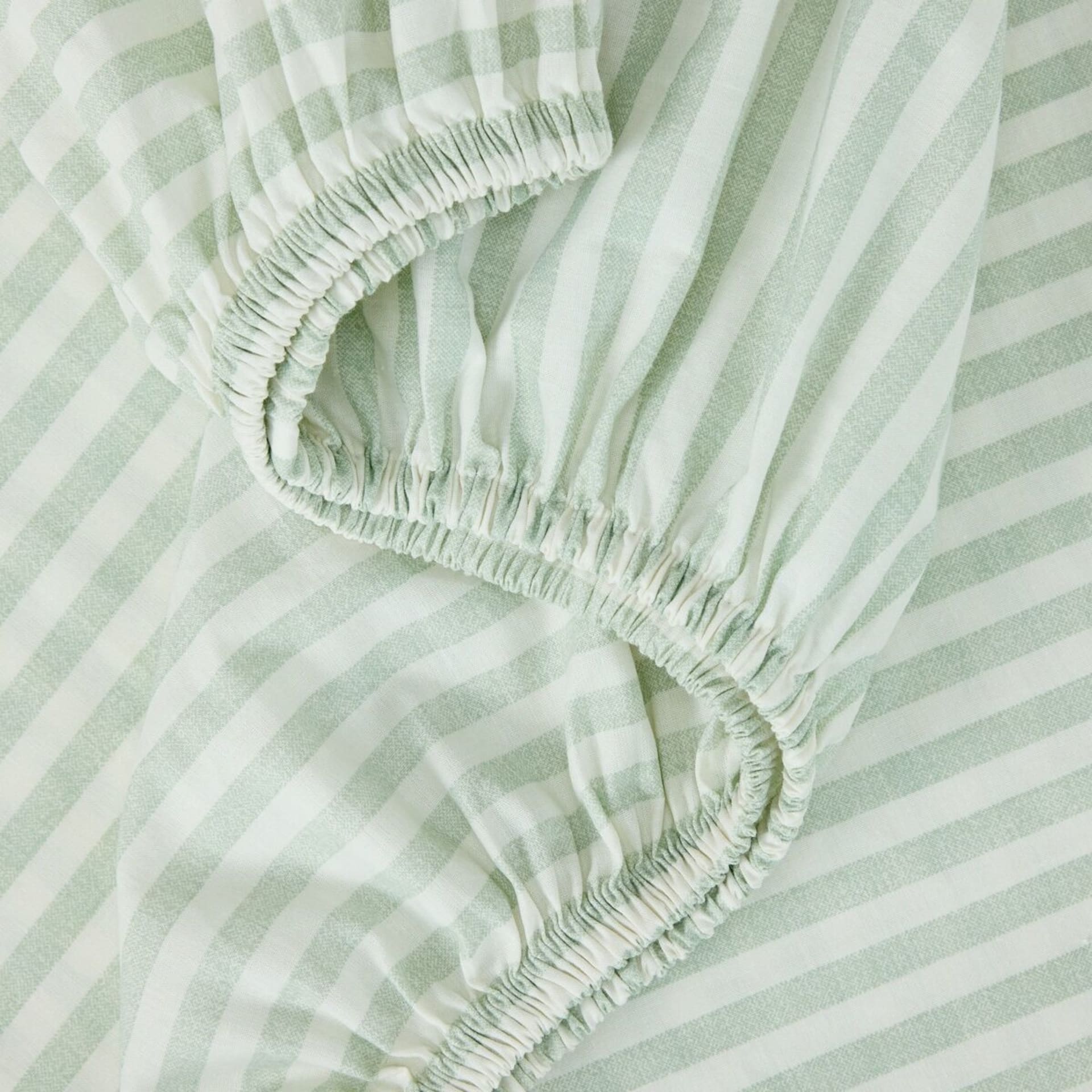 250 Thread Count Stripe Cotton Sheet Set - Queen Bed, Sage - Kmart