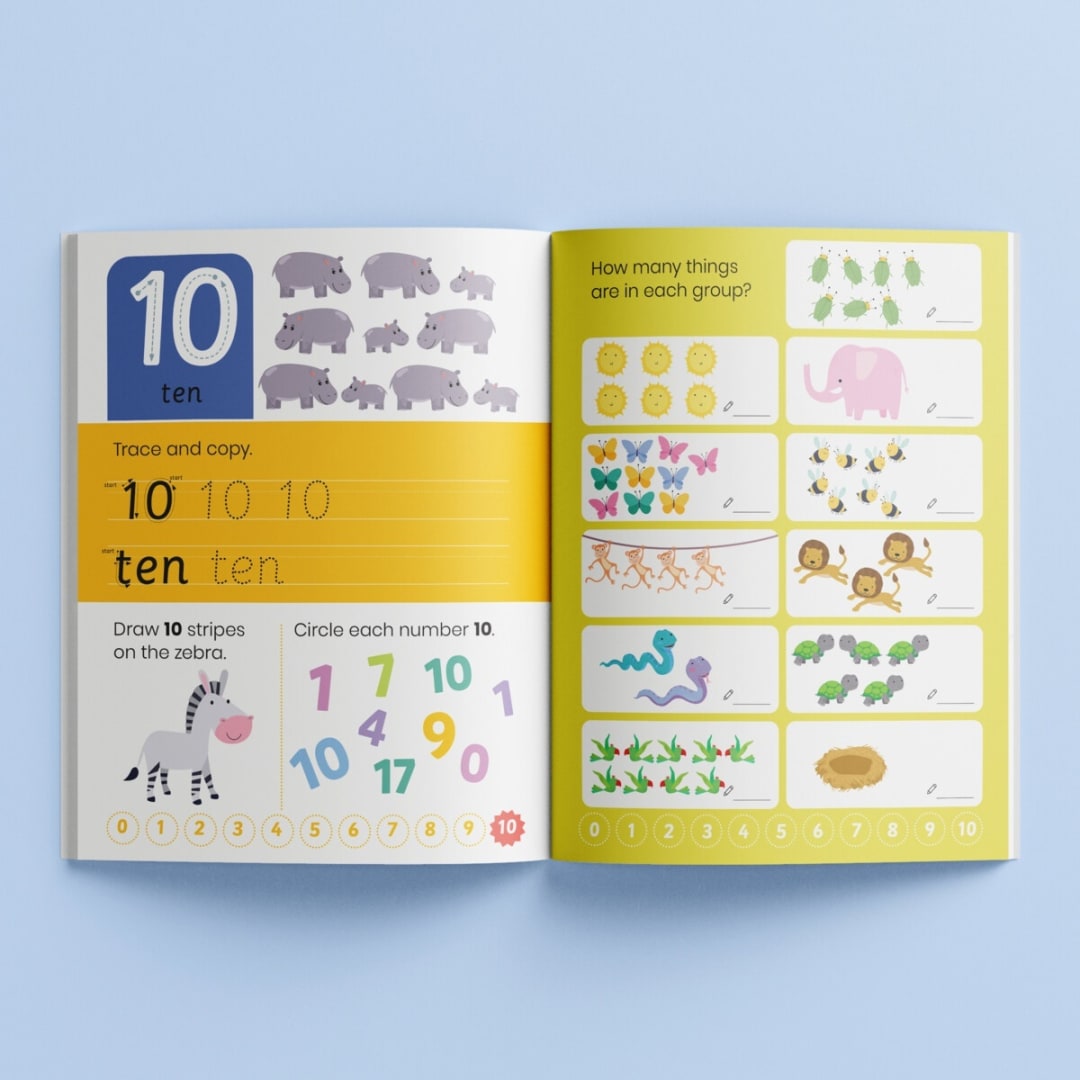 Junior Explorers: Write and Wipe Numbers and Maths Book - Kmart
