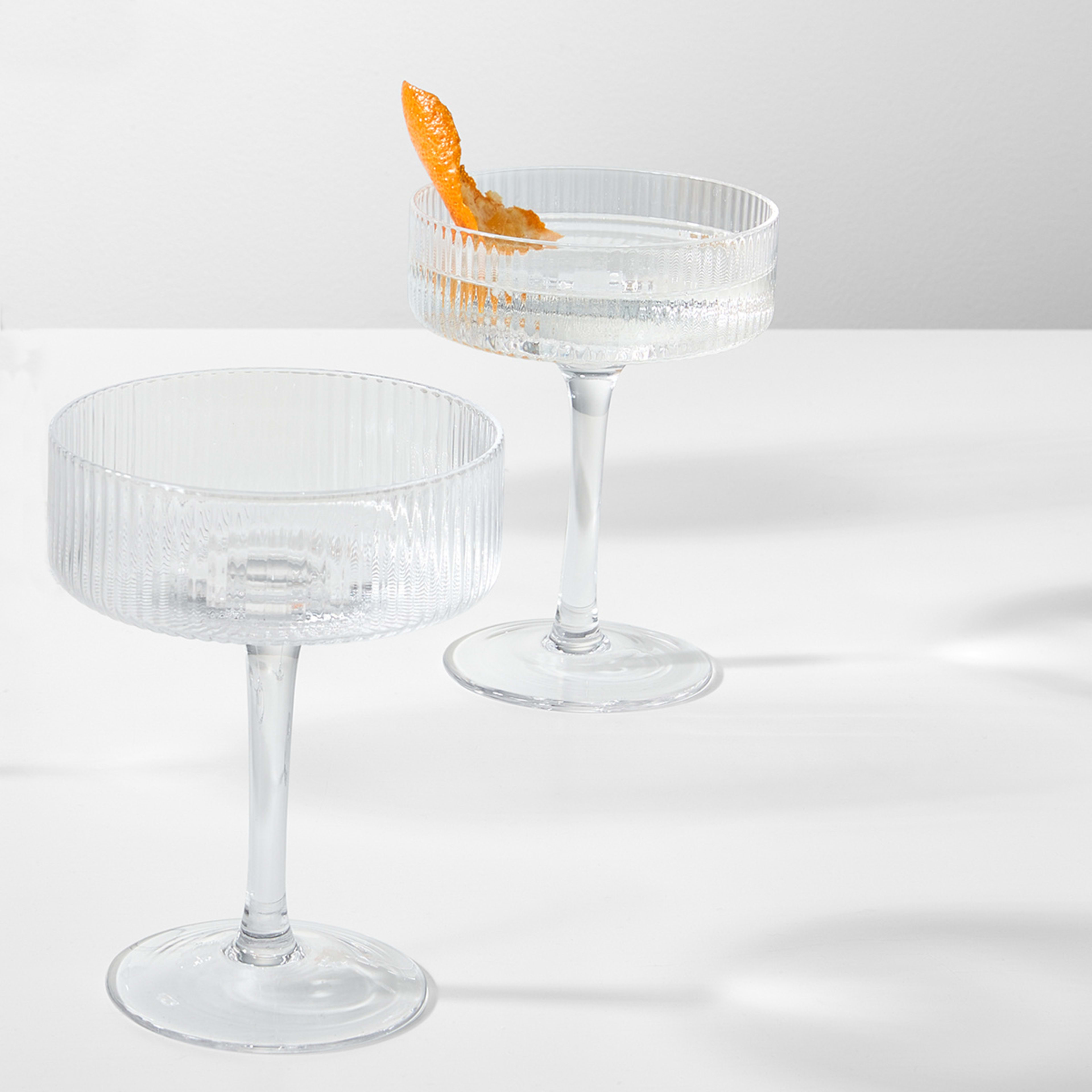 4 Linear Coupe Champagne Glasses Kmart