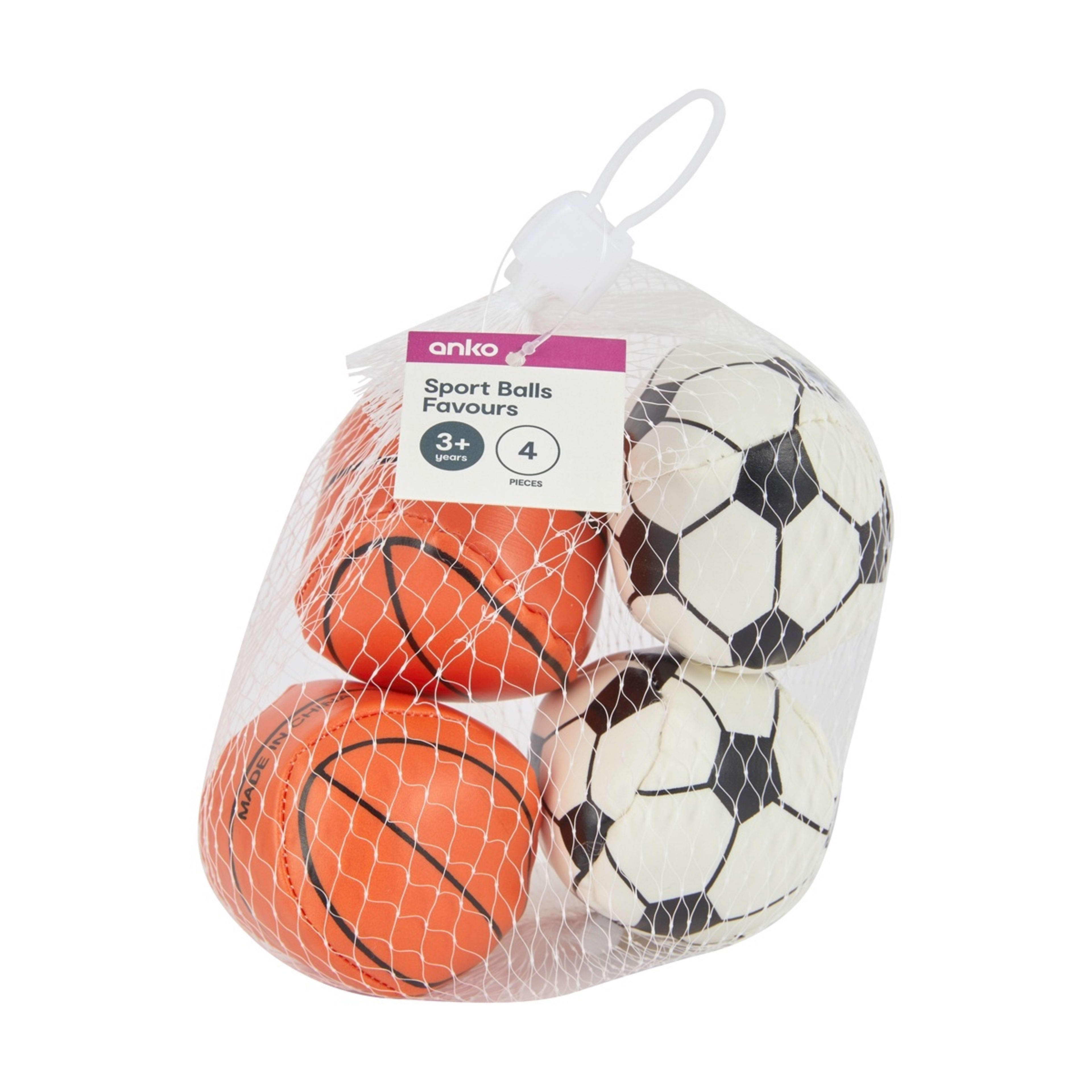4 Piece Sport Balls Favours - Kmart