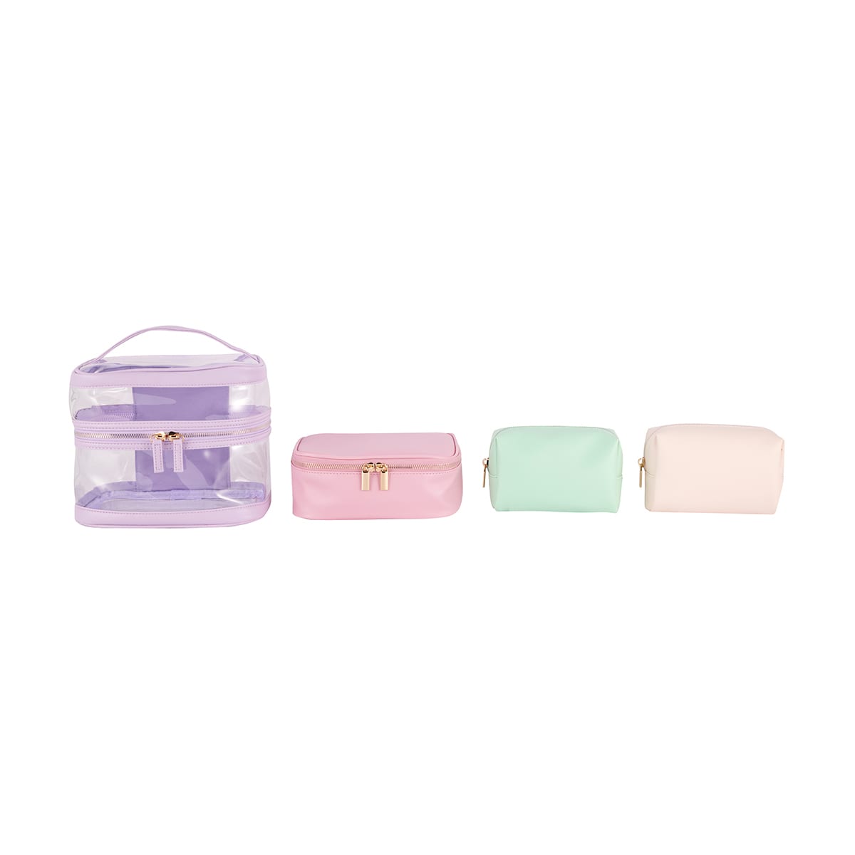 OXX Cosmetics 4 Piece Makeup Bag - Pastel - Kmart NZ