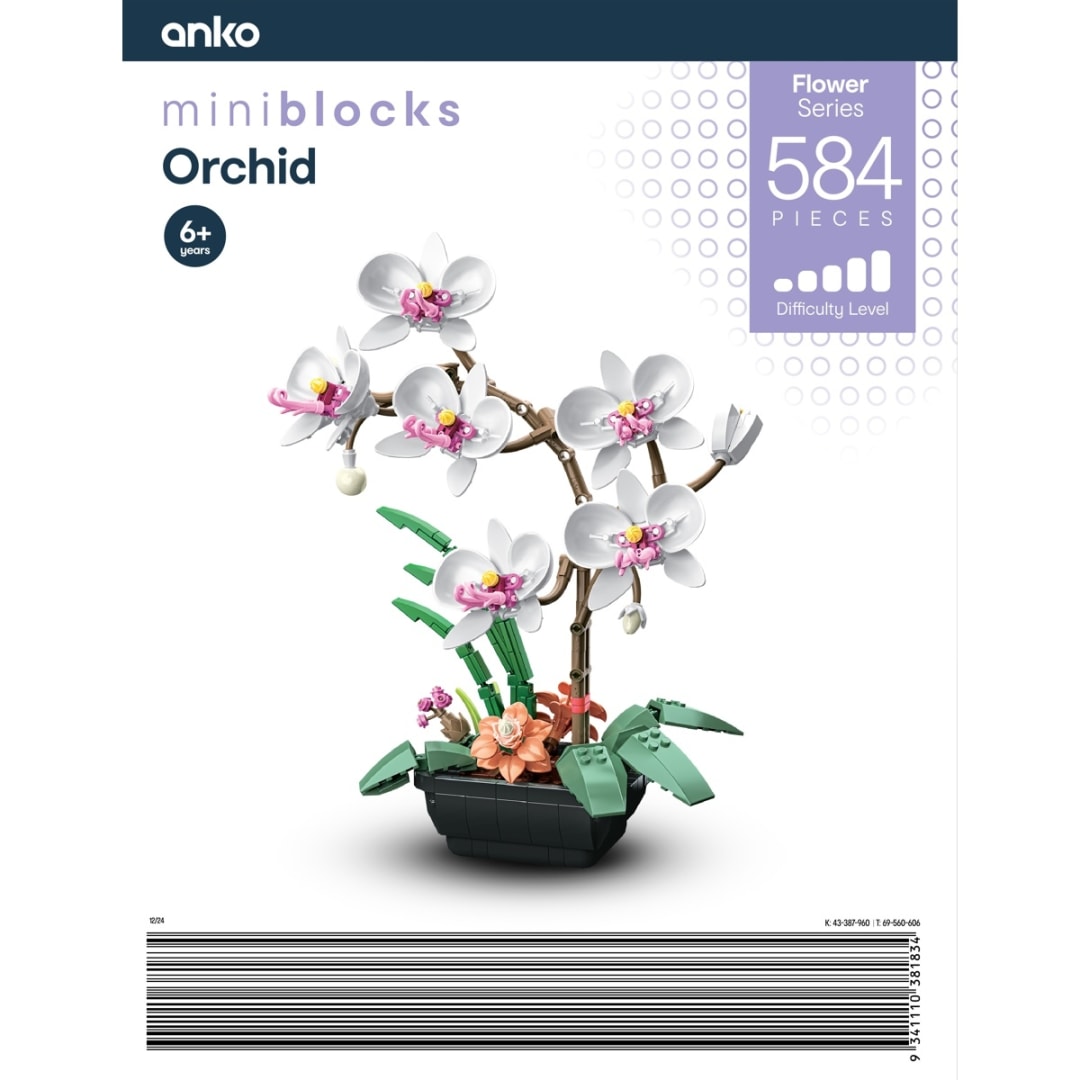 584 Piece Mini Blocks Flower Series: Orchid Playset - Kmart